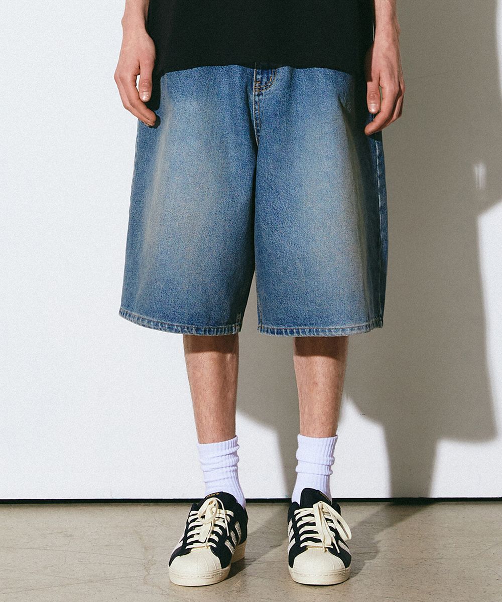 MUSINSA | GAKKAI UNIONS Denim Bermuda Pants Vintage Blue