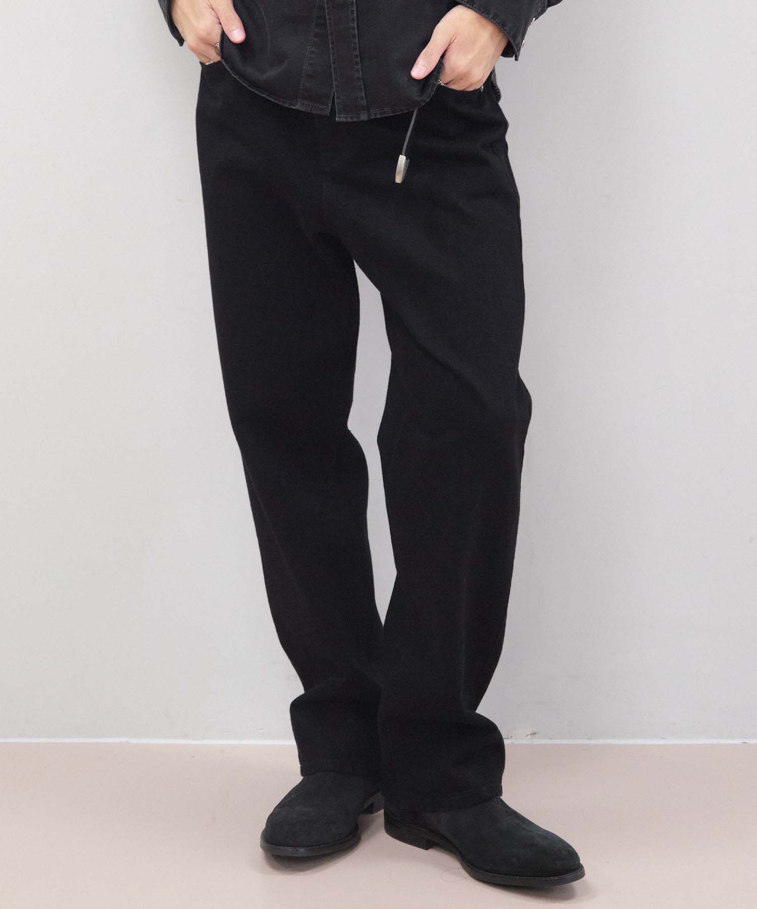MUSINSA | PLAC [Mergo X Flak] Straight Denim Pants K54 Black
