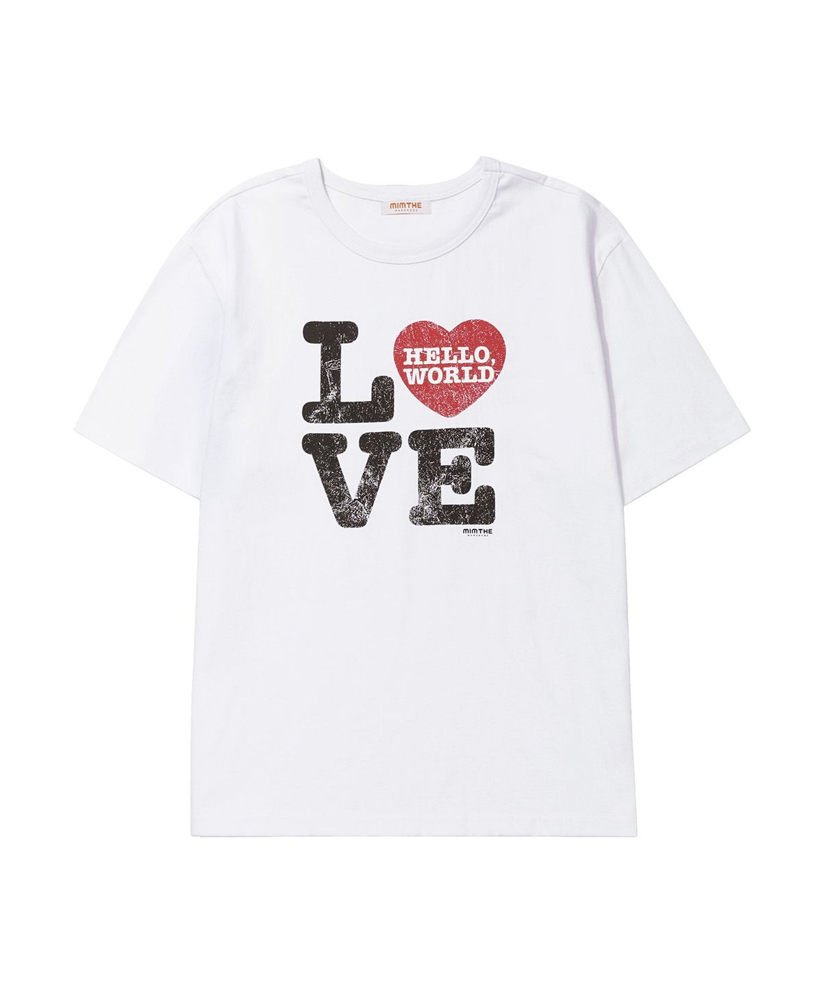 MUSINSA | MIMTHEWARDROBE Hello World LOVE T-Shirt_White