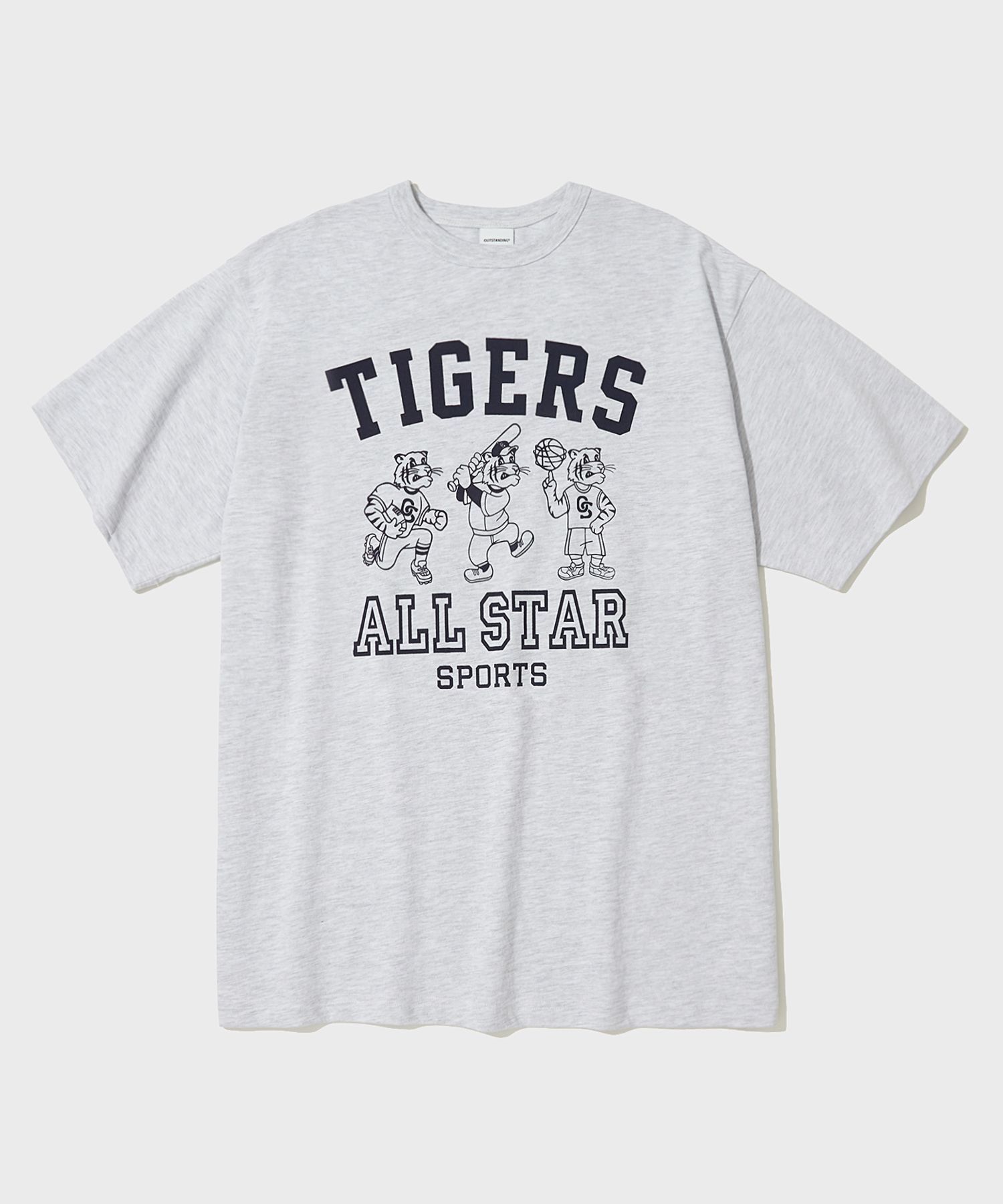 MUSINSA | OUTSTANDING V.S.C TEE(TIGERS ALL STAR)_1%MELANGE GRAY