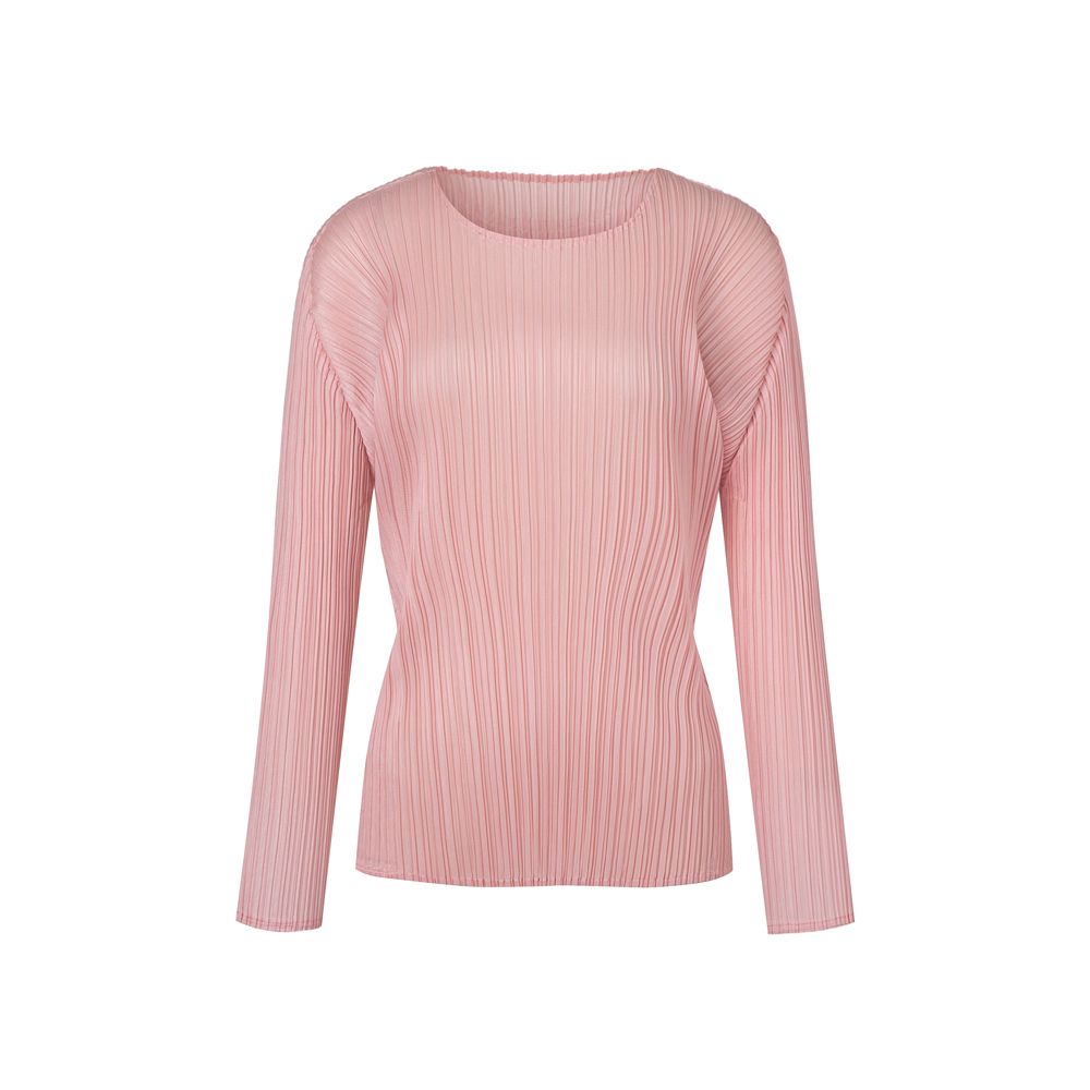 MUSINSA | MONPLISSE PARIS [Women's] Vertical Pleated Round Top (Pink)