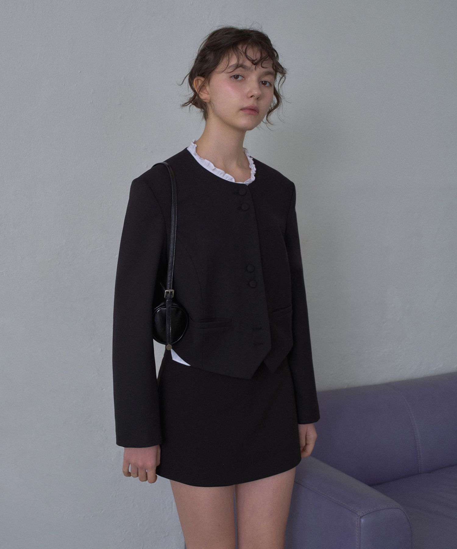 MUSINSA | HANE Encase Button Jacket_Furry Black