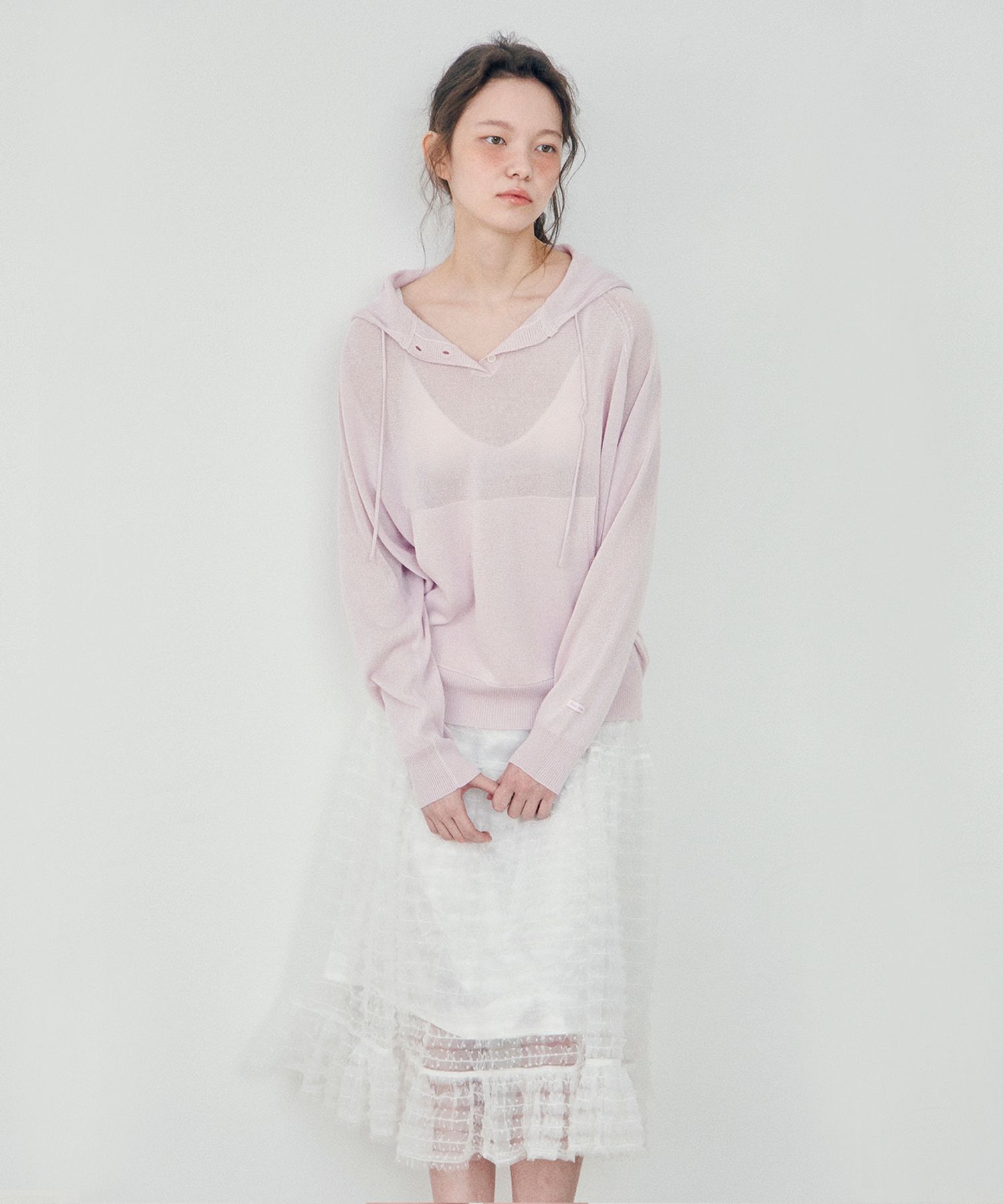 MUSINSA | HANE Tiered Sha Skirt_Milk Foam