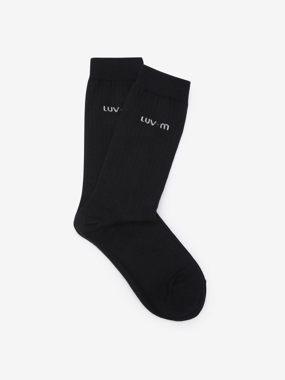 MUSINSA | LUVM LUV.M LOGO SOCKS_BLACK