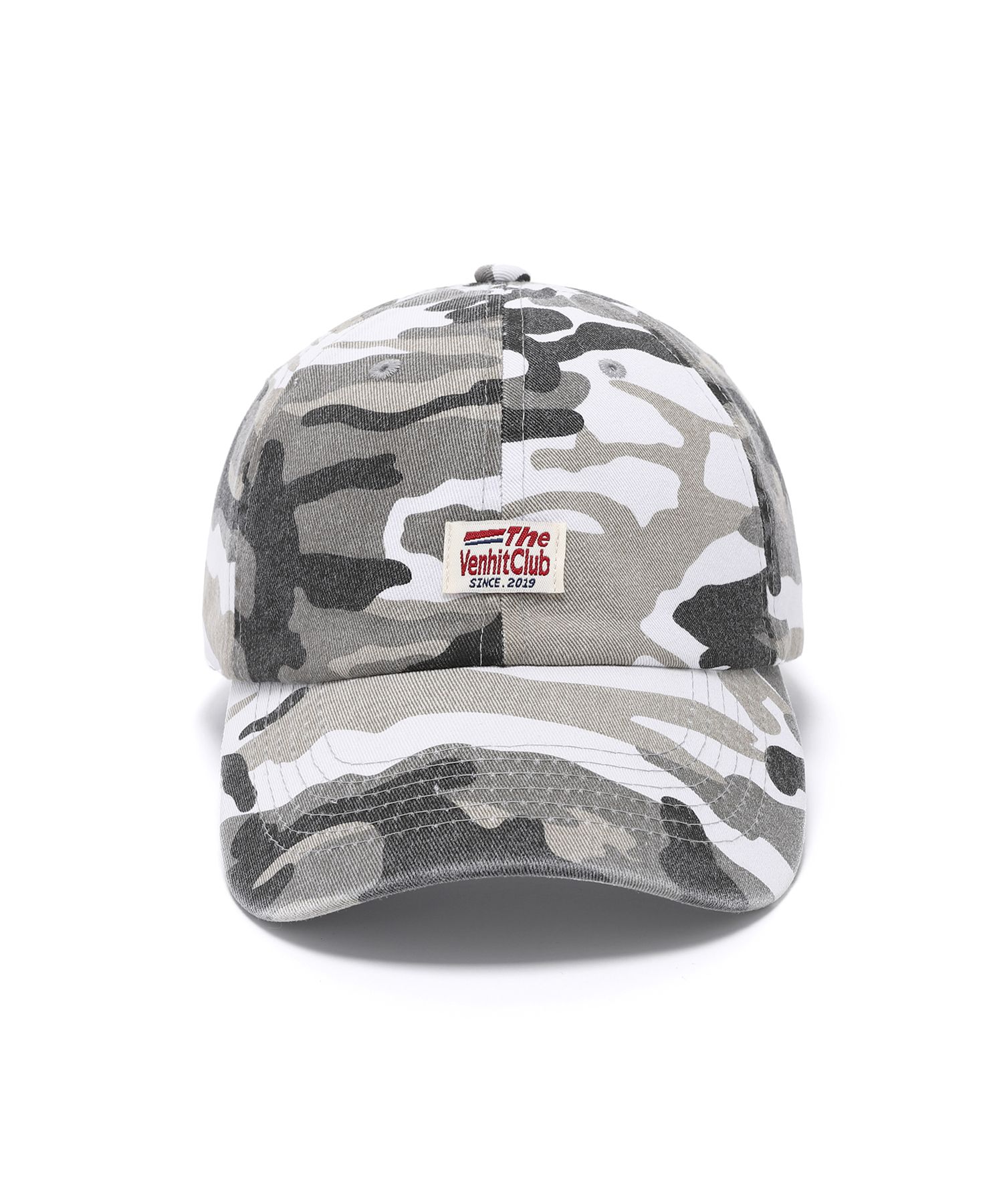 MUSINSA | VENHIT MRT Signature Camo Washed Ball Cap [Grey]