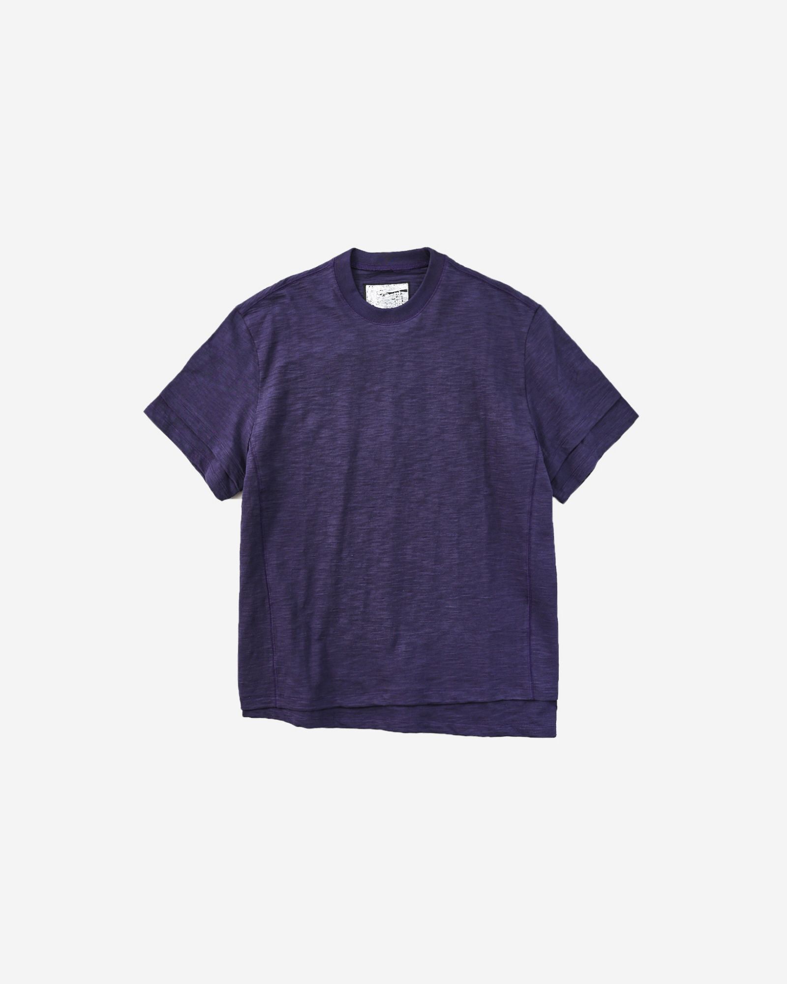 MUSINSA | 999HUMANITY Layered Half Tee (Dark Purple)