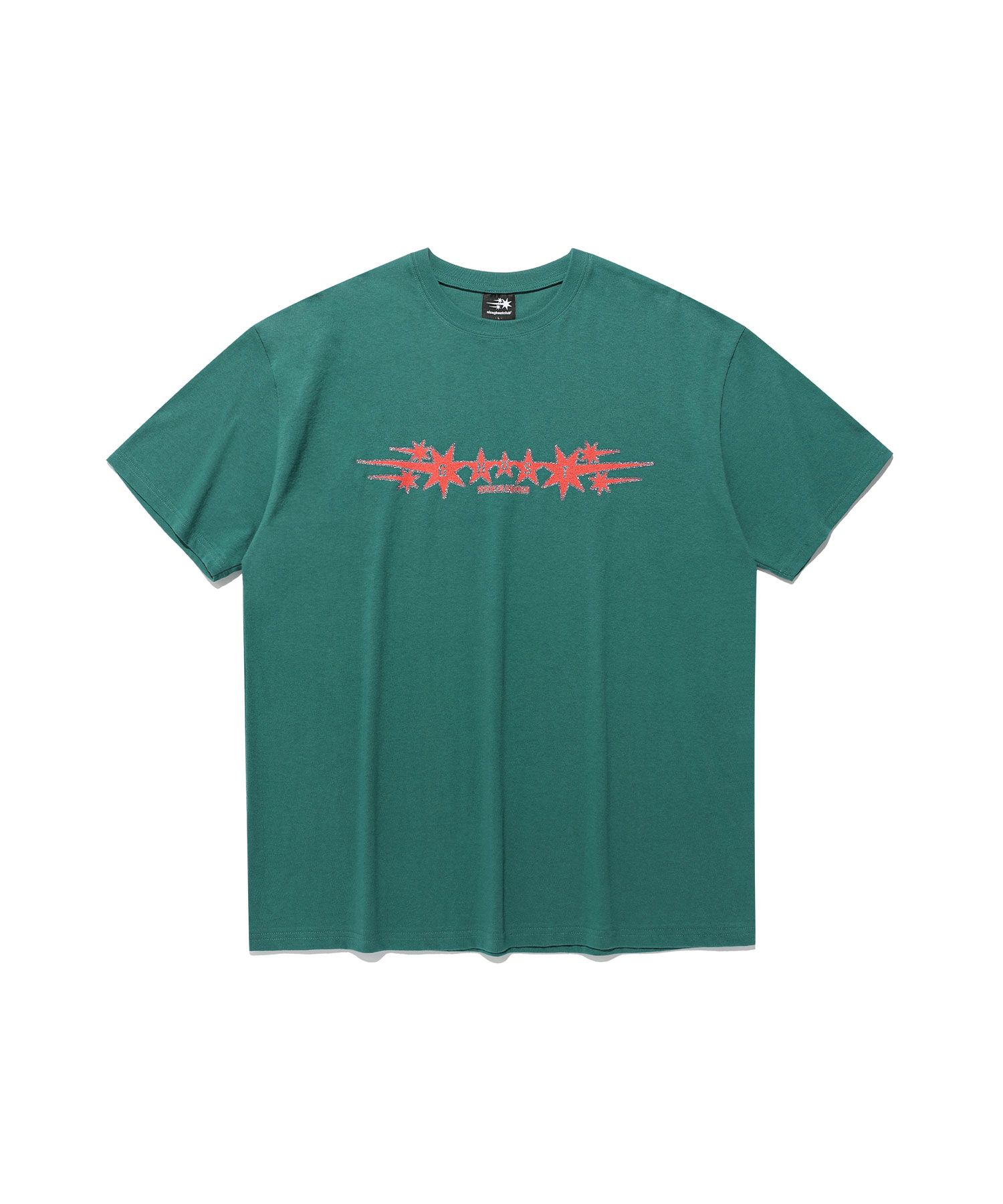 MUSINSA | NICE GHOST CLUB GHOST GLITTER LOGO TEE_GREEN(NG2FMUT528A)