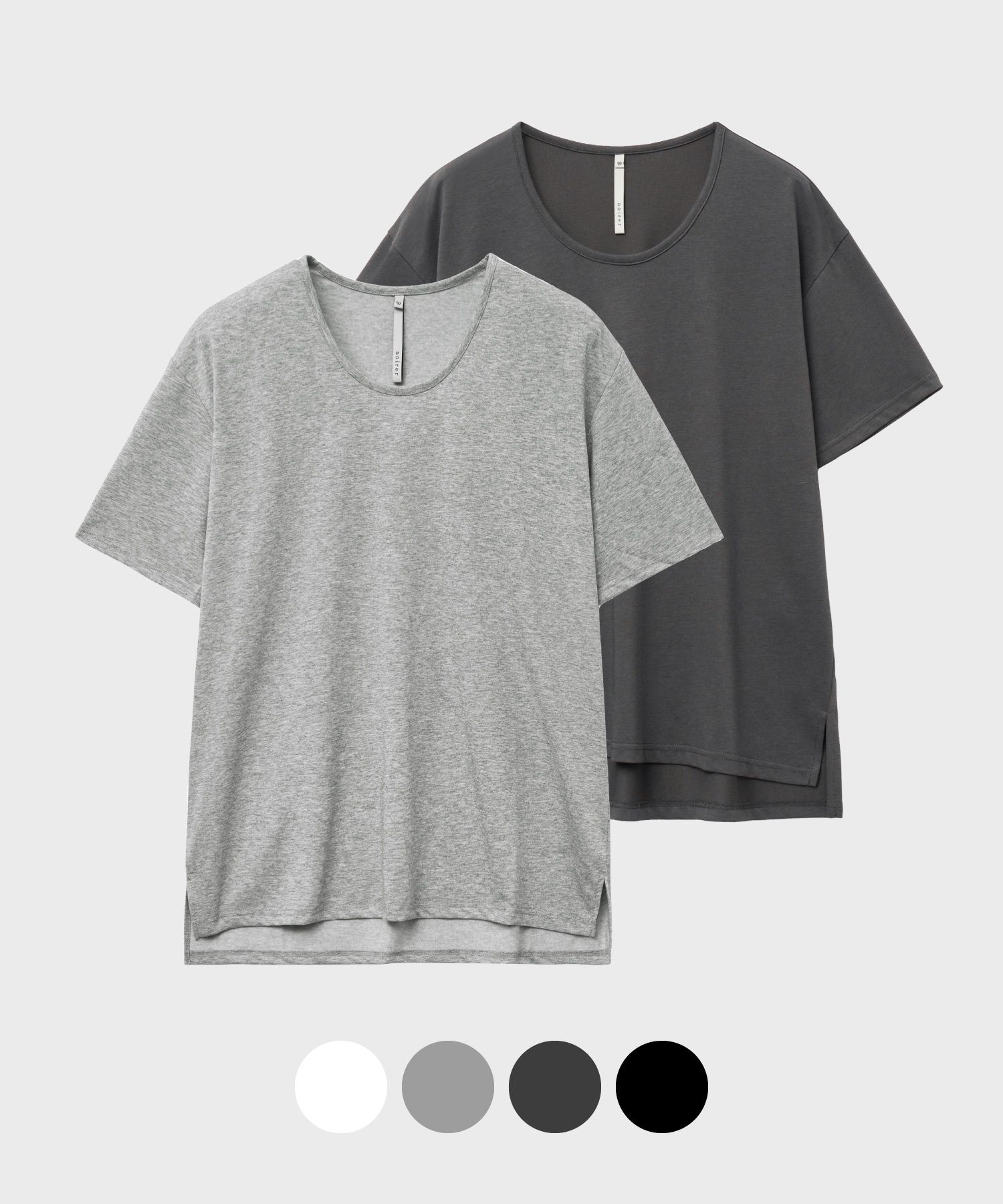 MUSINSA | NOIRER [4Color] Silky Blended U-Neck Half T-Shirt