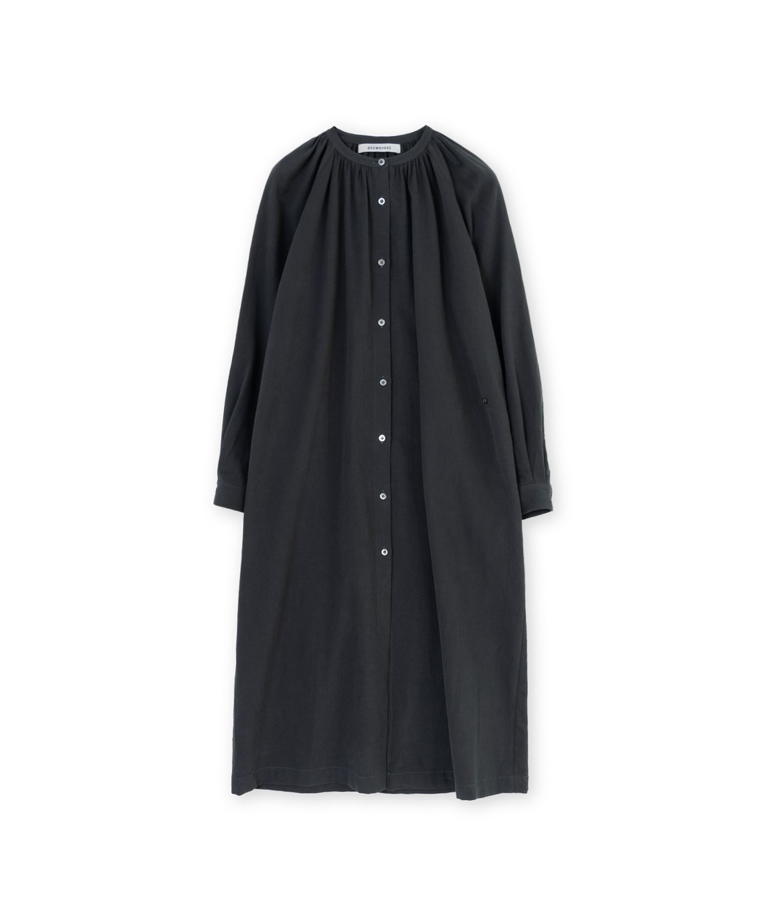 MUSINSA | BROWNYARD W gathered dress, black