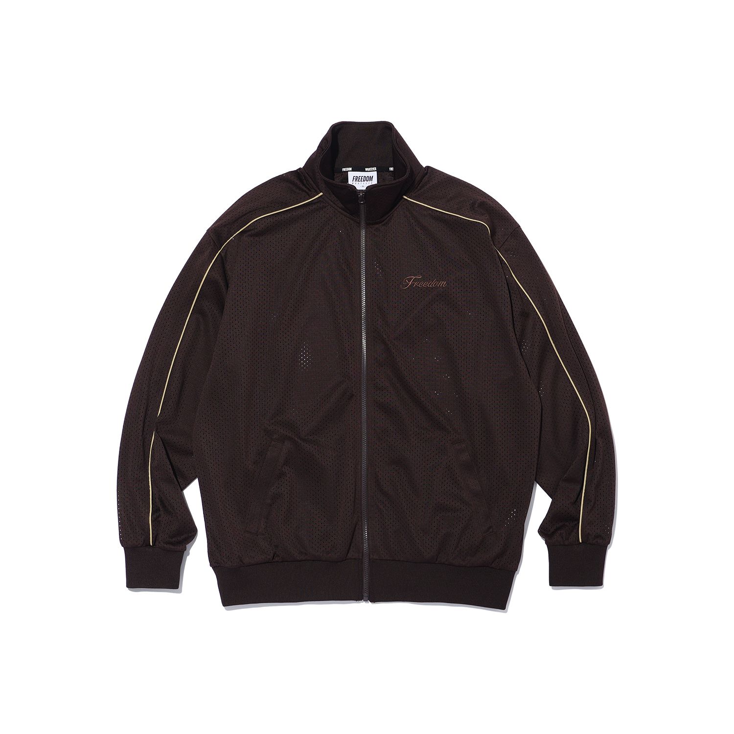 MUSINSA | FREEDOM Entire Mesh Collar Jacket (Brown)