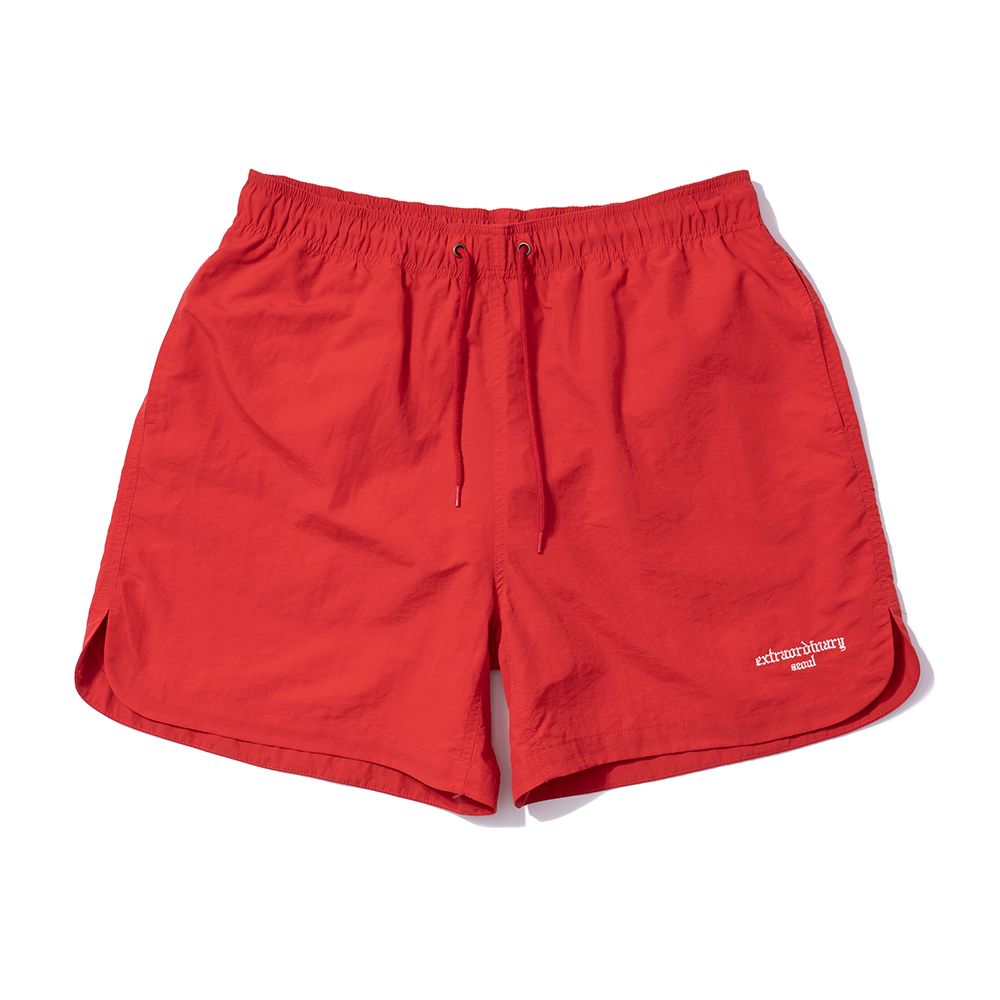 MUSINSA | EXTRAORDINARY BASIC NYLON SHORTS RED