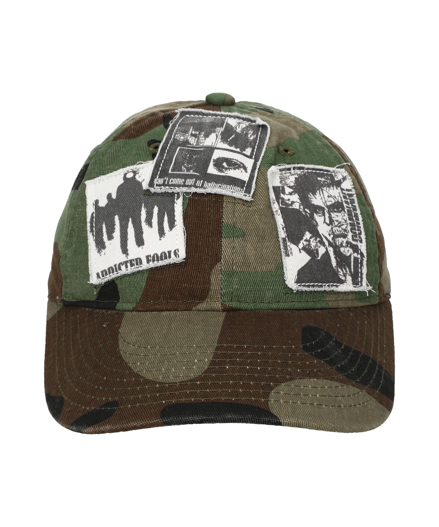 MUSINSA | DOMINANT Distressed Patch Cap_Camo