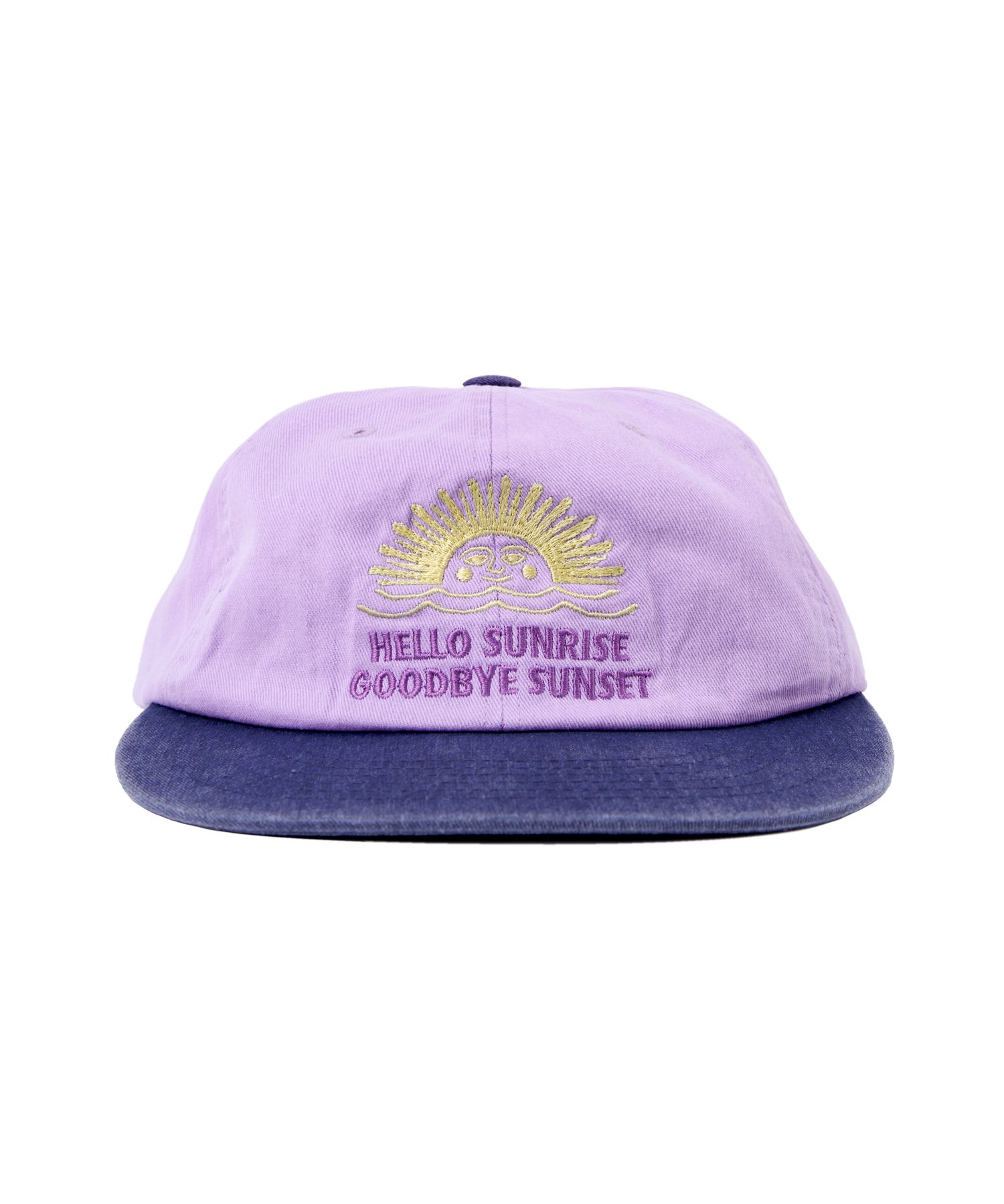 MUSINSA | HELLO SUNRISE 90s Logo 6Panel Cap_Lavender & Navy