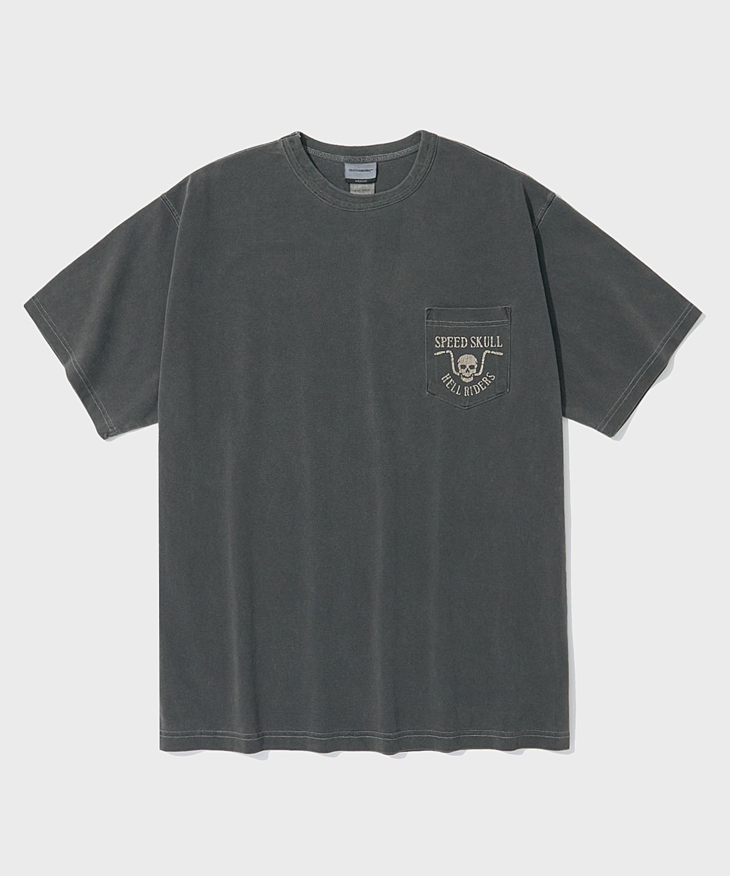 MUSINSA | OUTSTANDING MOT SERIES TEE(SPEED SKULL)_PIGMENT CHARCOAL