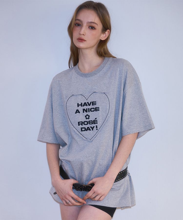 MUSINSA公式 | ROSÉ FRANTZ In the Heart T-shirt [Gray]