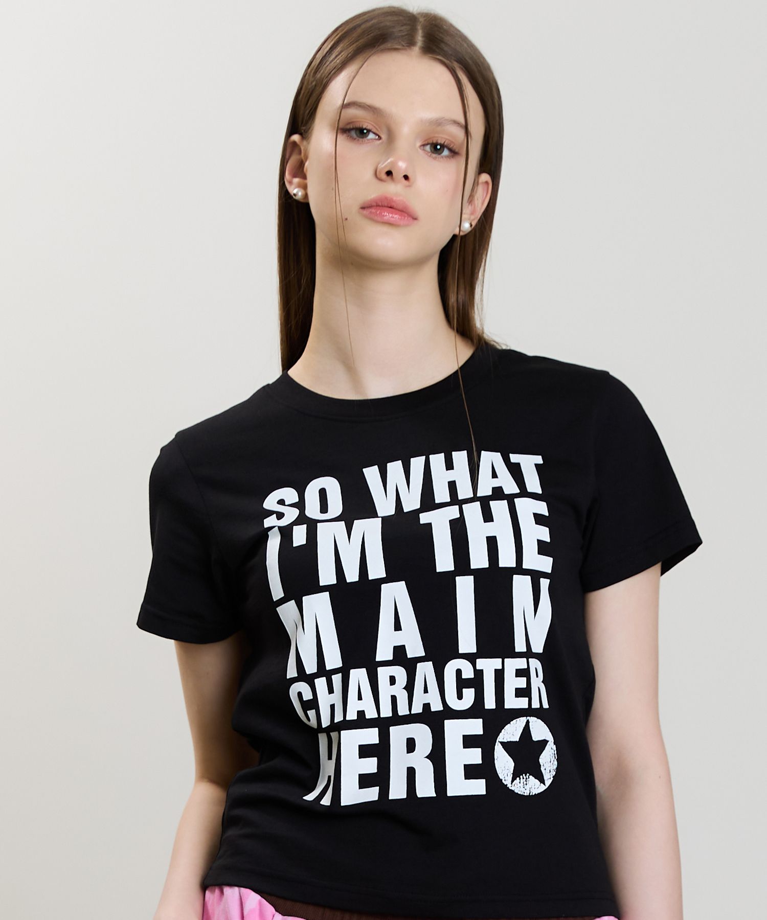 MUSINSA公式 | LUV IS TRUE SM MAIN CHARACTER TEE(BLACK)