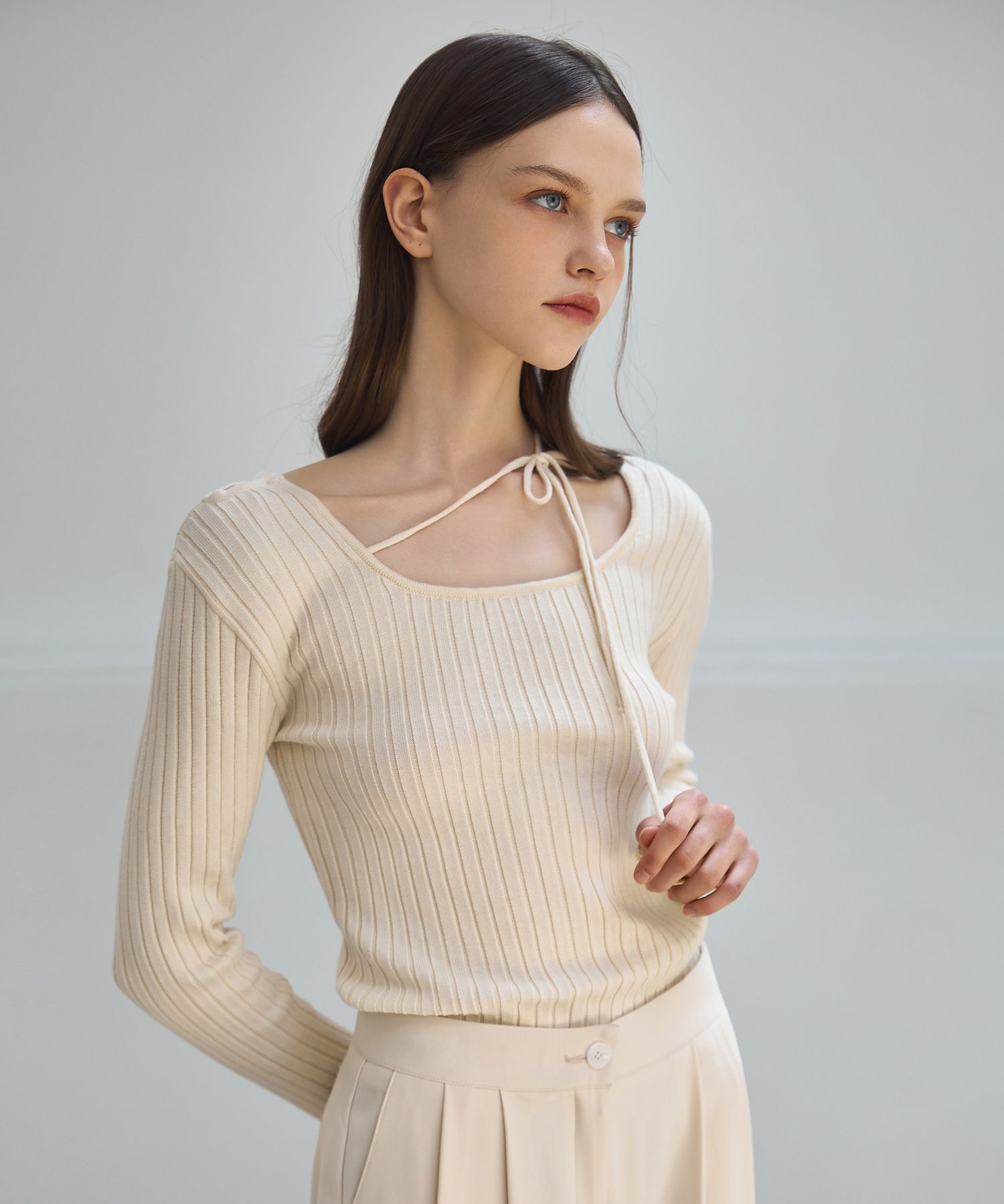 MUSINSA | NON AND NON HALTER STRING KNIT_NSKN511 (IVORY)