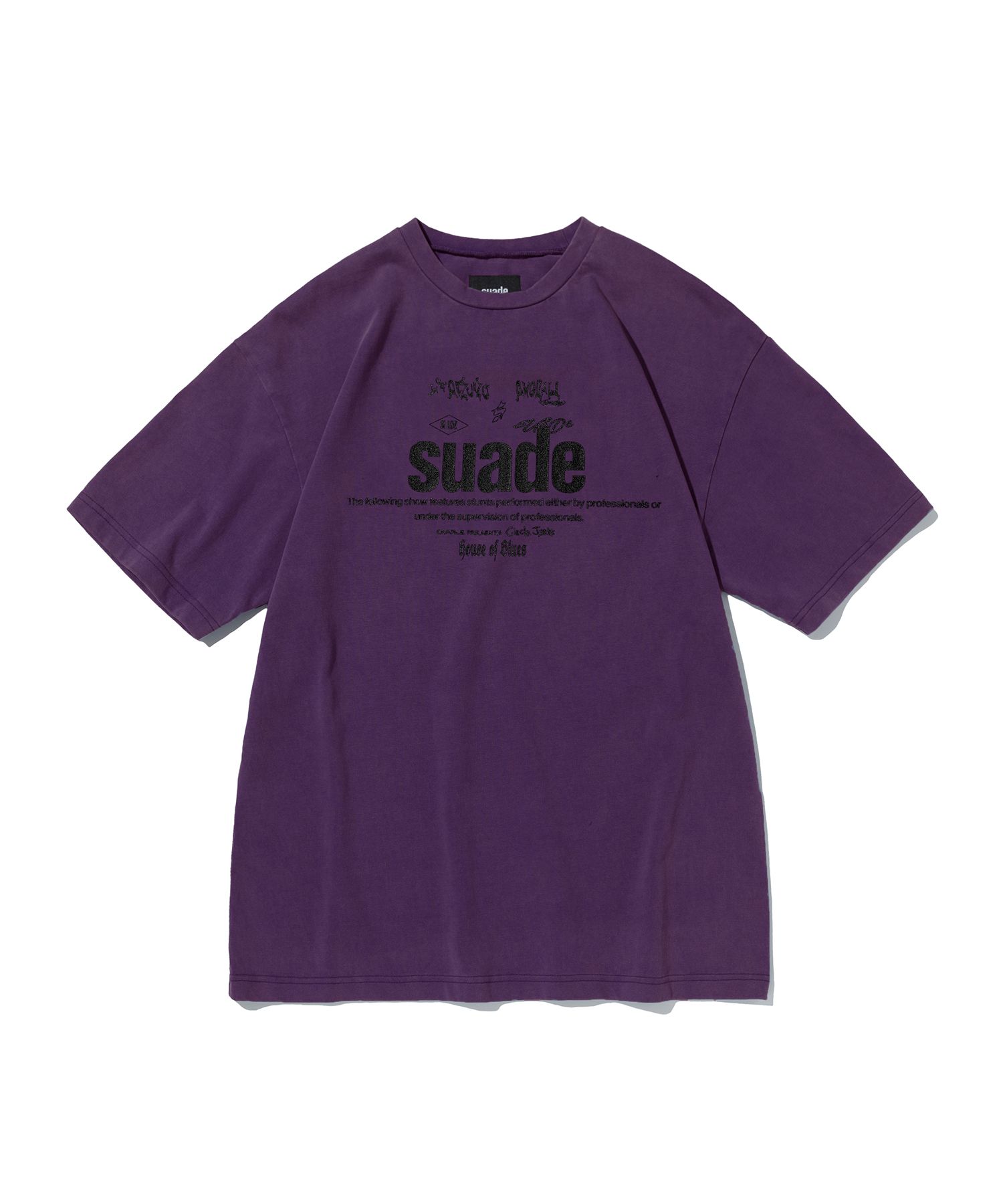 MUSINSA | SUADE MIXED LOGO TEE [PURPLE]