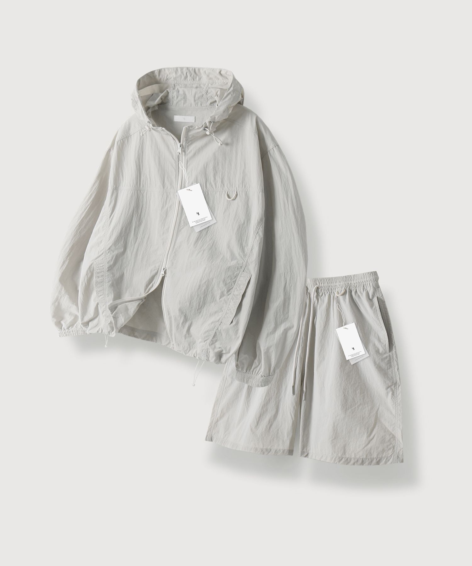 MUSINSA | MOOD INSIDE [SET] Summer Tech Windbreaker Setup_Sand
