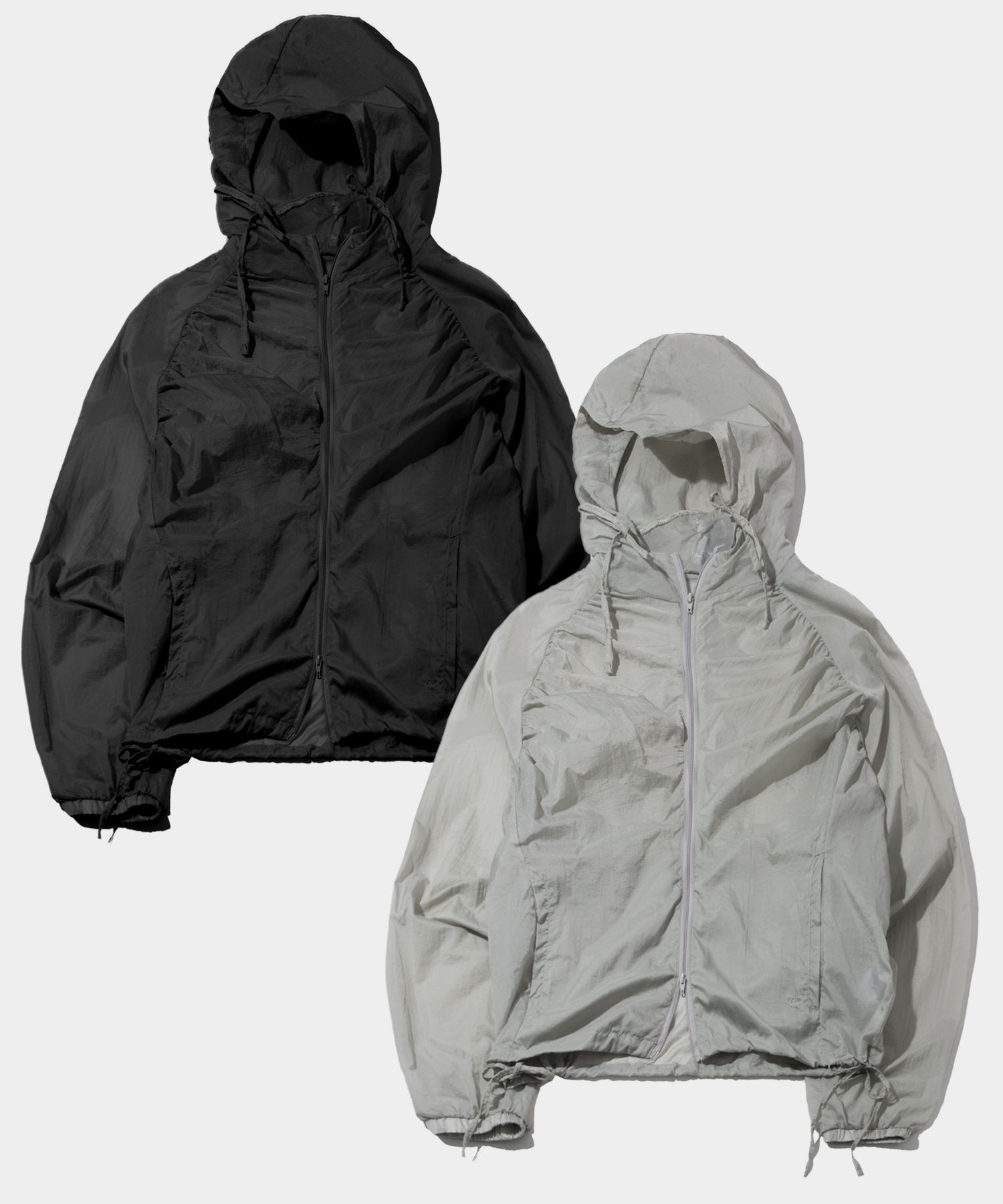 MUSINSA公式 | PLACE STUDIO Nagrang Line String Shirring Two-Way Hood Windbreaker Long Sleeve ...
