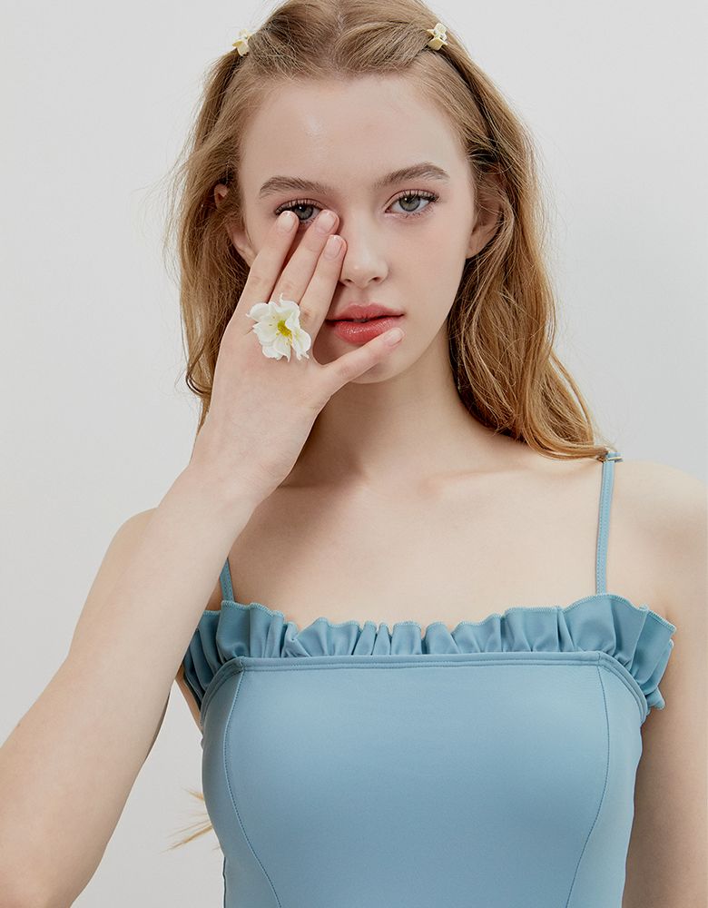 MUSINSA公式 | VIKINI VENDER Berna Frill Monokini - Light blue