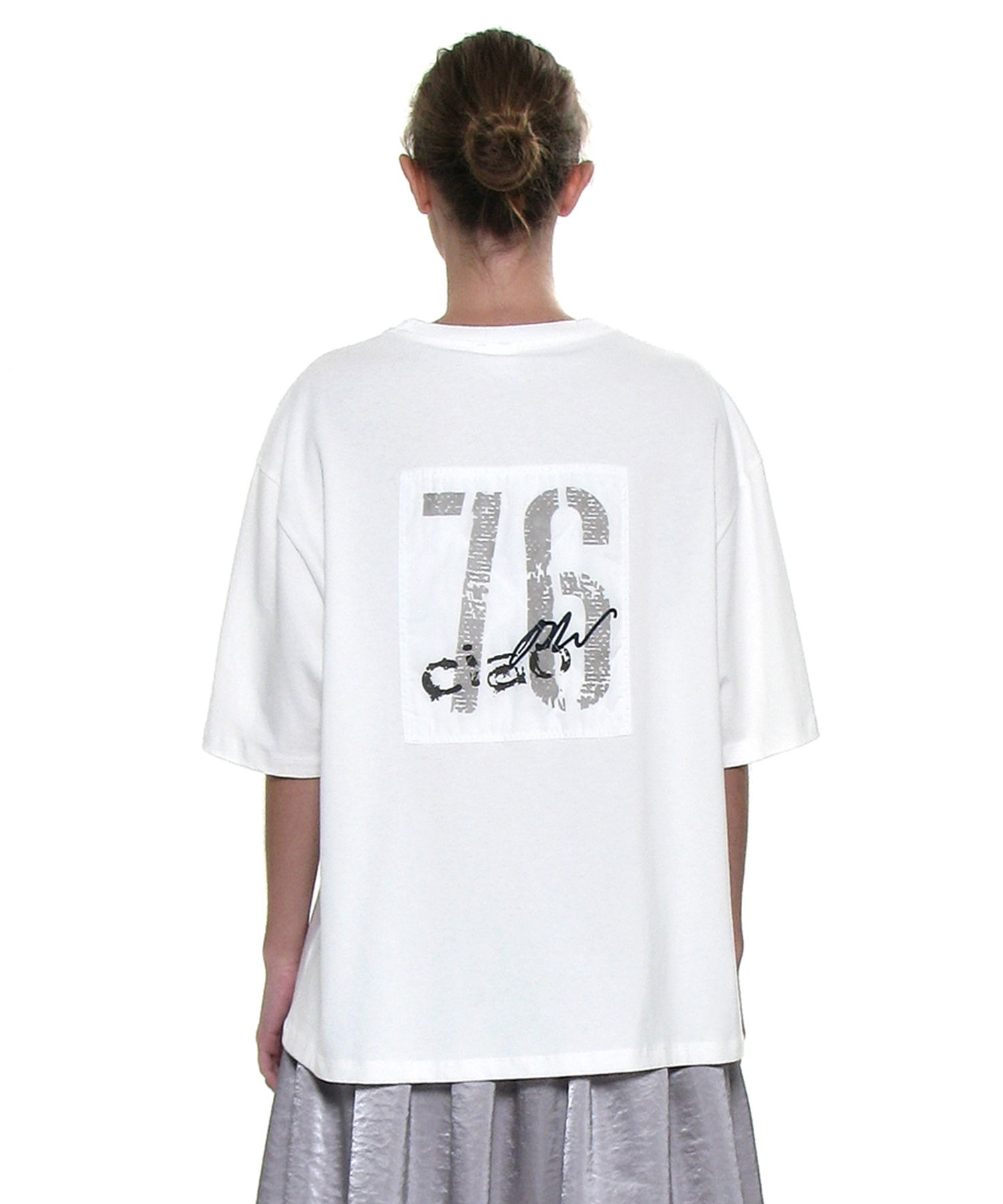 MUSINSA | PARTIMENTO WOMEN Ciao Bella 76 Patch Short Sleeve Tee_White