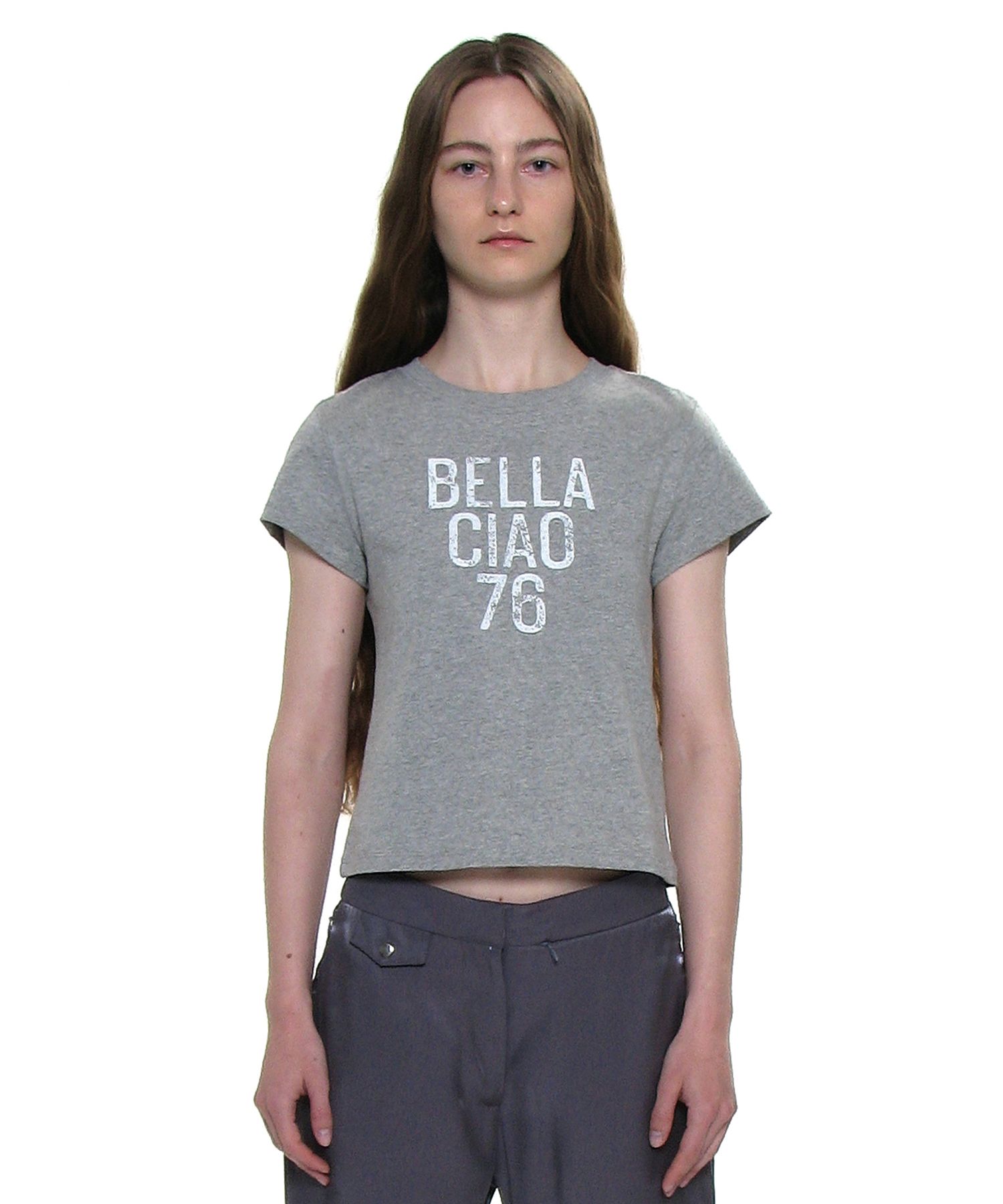MUSINSA | PARTIMENTO WOMEN Ciao Bella 76 Printed Short Sleeve Tee_Melange