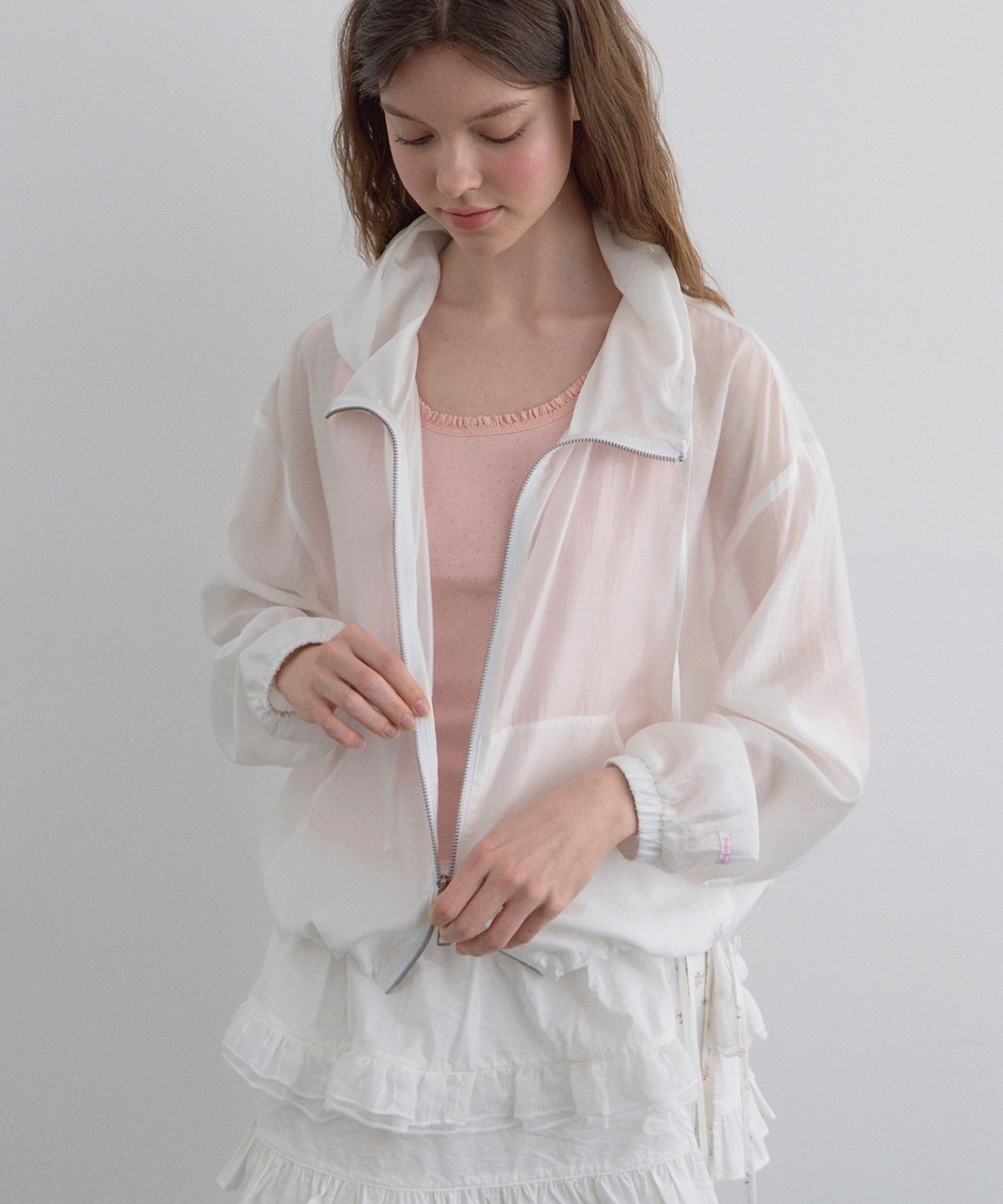 MUSINSA | HANE Tencel Glow Sheer Jumper_Milk Glow