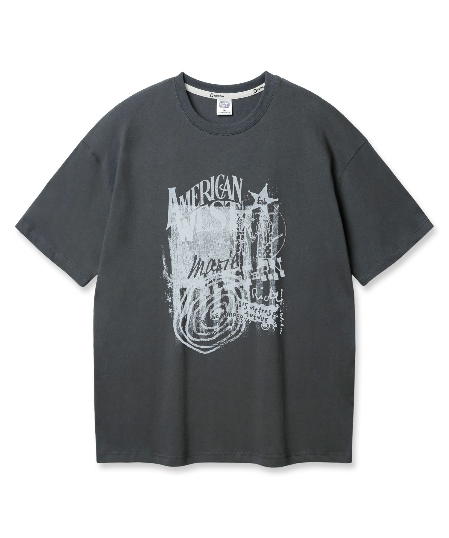 MUSINSA | ALVINCLO American West Overfit Short Sleeve T-shirt AST4782 ...