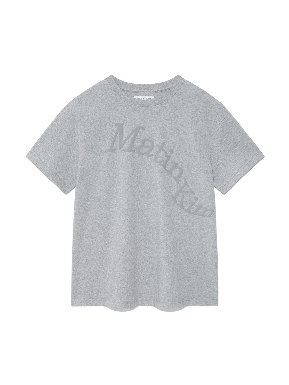 Matin Kim MATIN KIM MATIN WAVE PRINTING LOGO TOP IN GREY (Creatrip)
