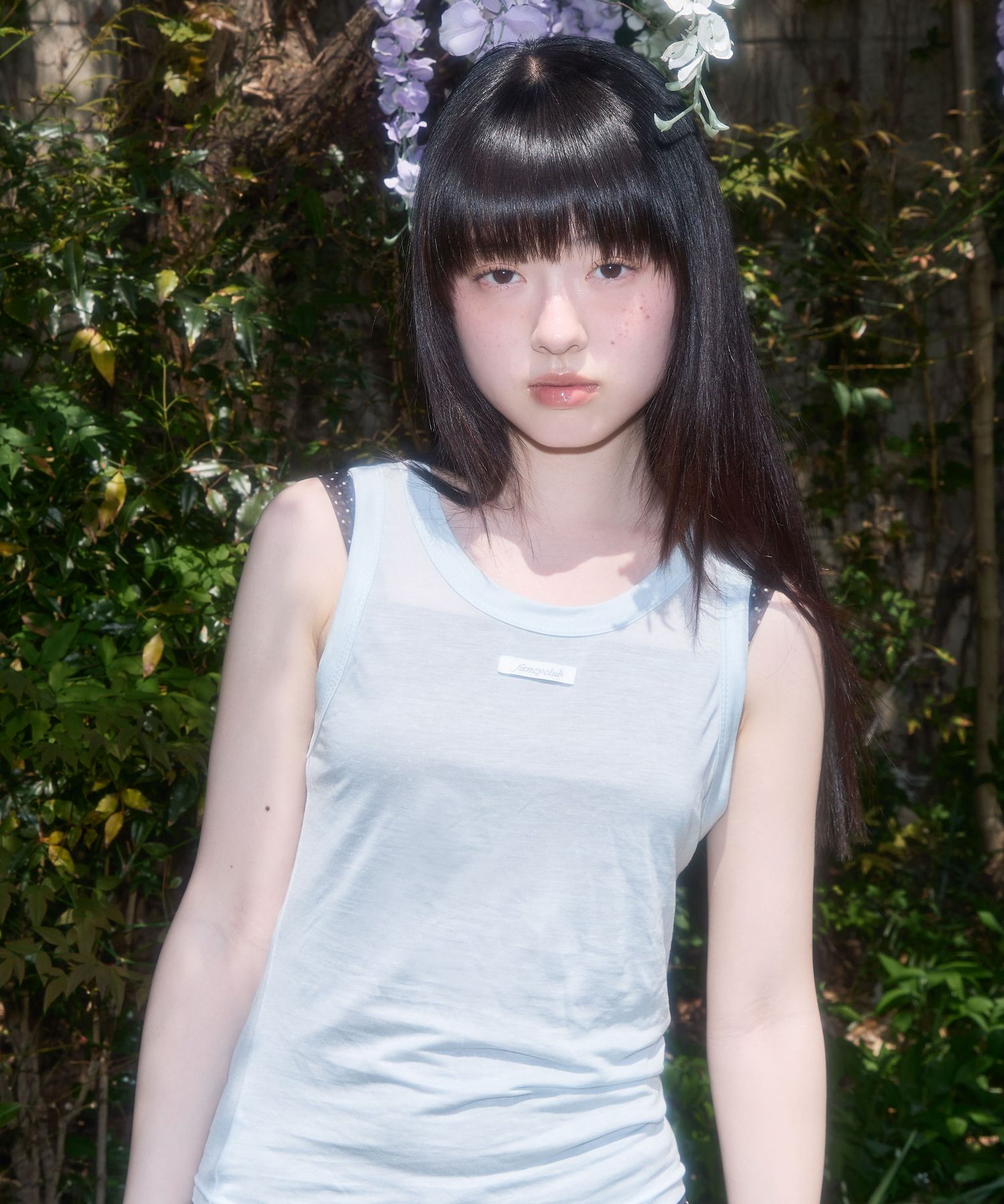 MUSINSA公式 | FANCY CLUB 3-way dot mesh layered sleeveless (SKY BLUE) F25QB134