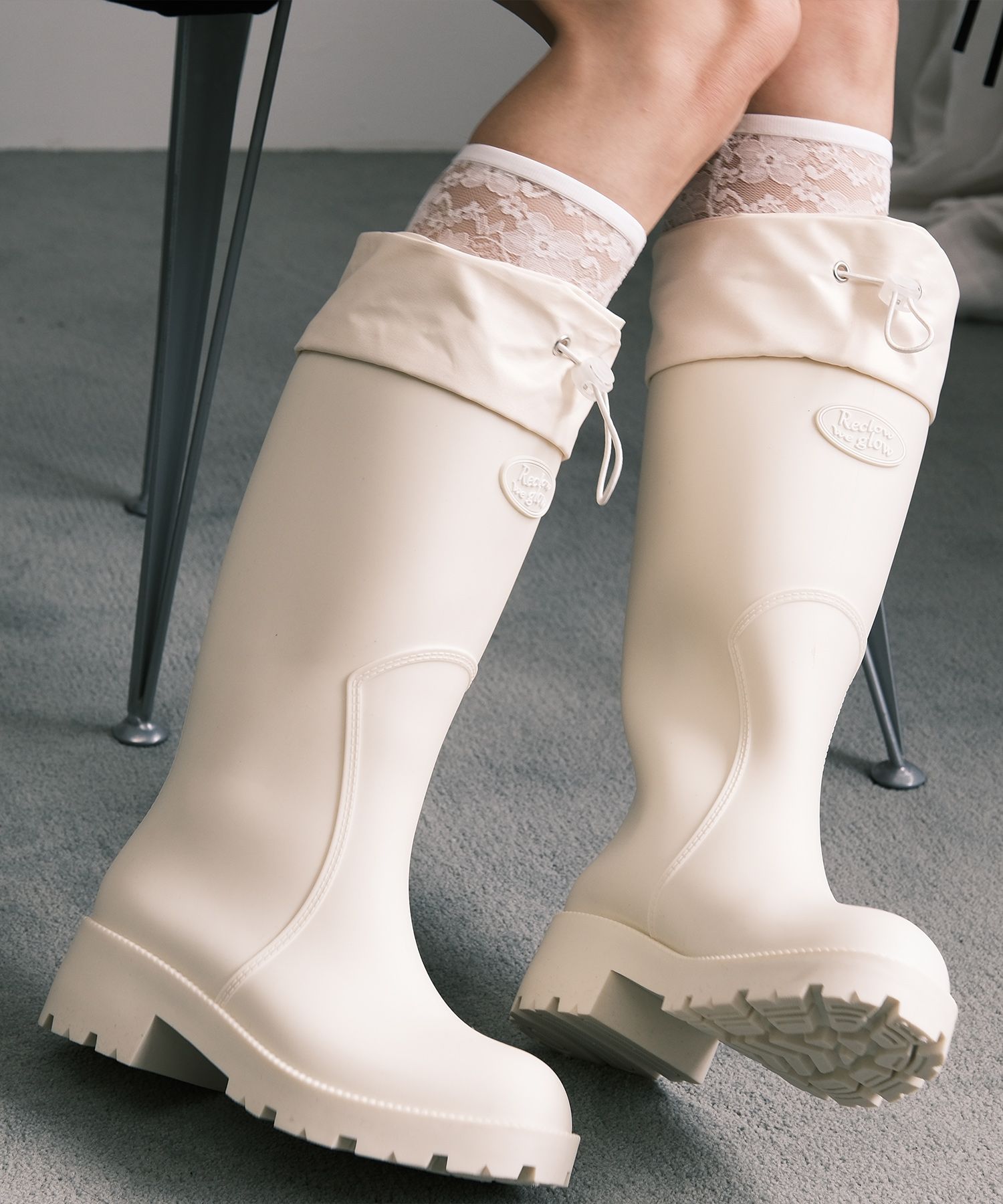 MUSINSA | RECLOW RC HOU LONG Long Rain Boots LEMON