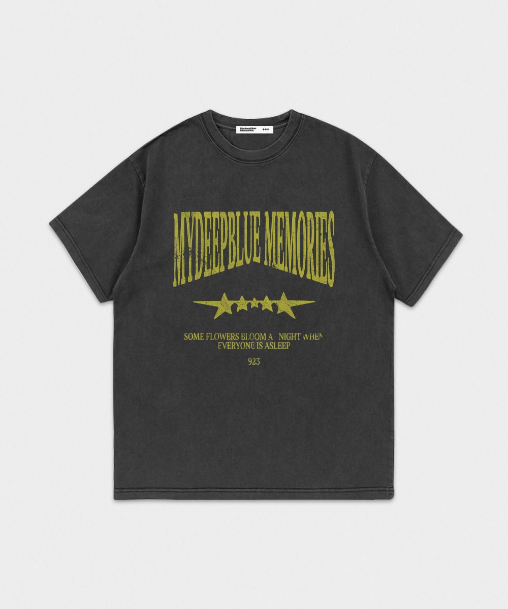 MUSINSA | MY DEEP BLUE MEMORIES MM Vintage Crack T-shirts (CHARCOAL)