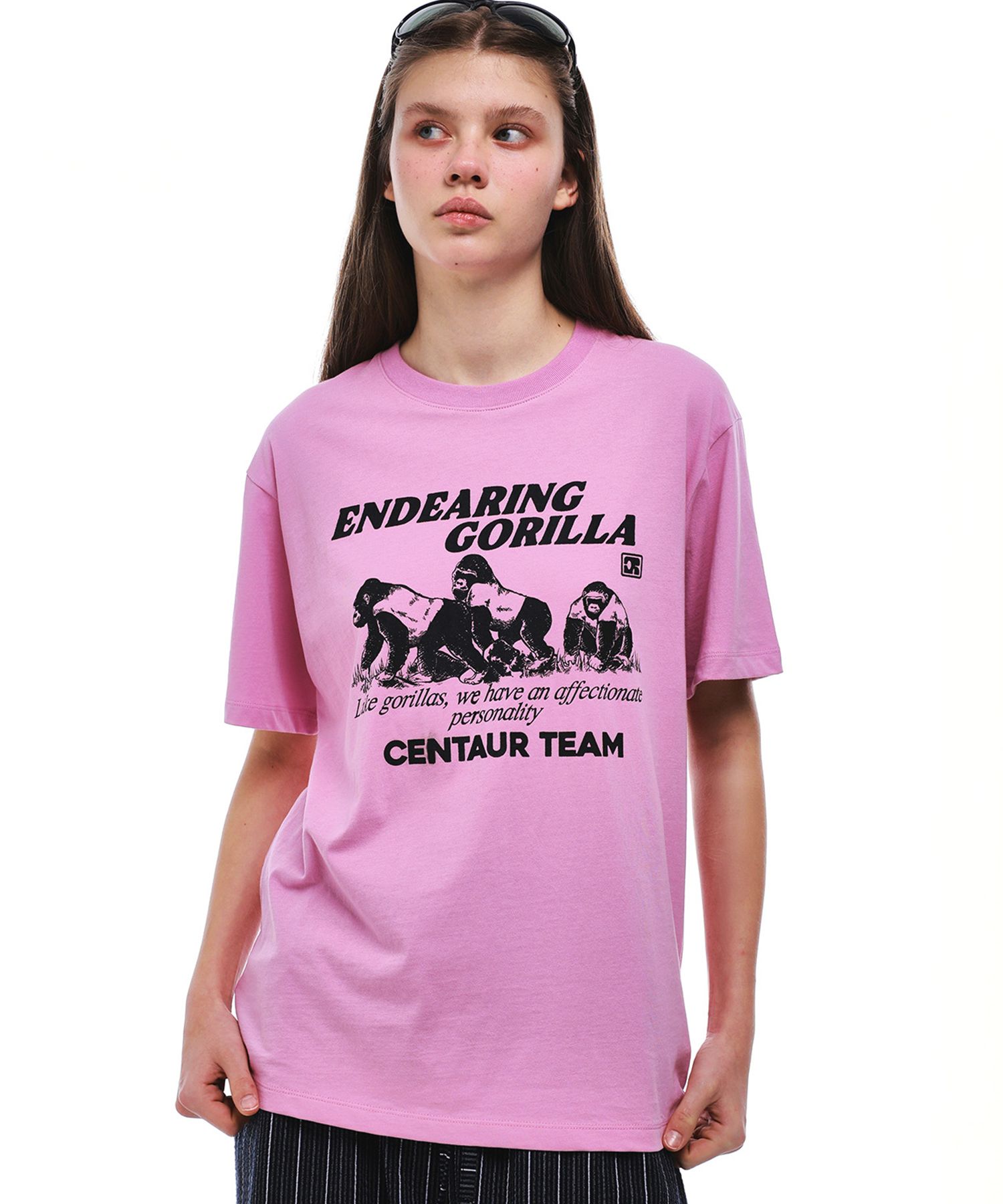 MUSINSA | CENTAUR.KR CENTAUR GORILLA T-SHIRT_PINK