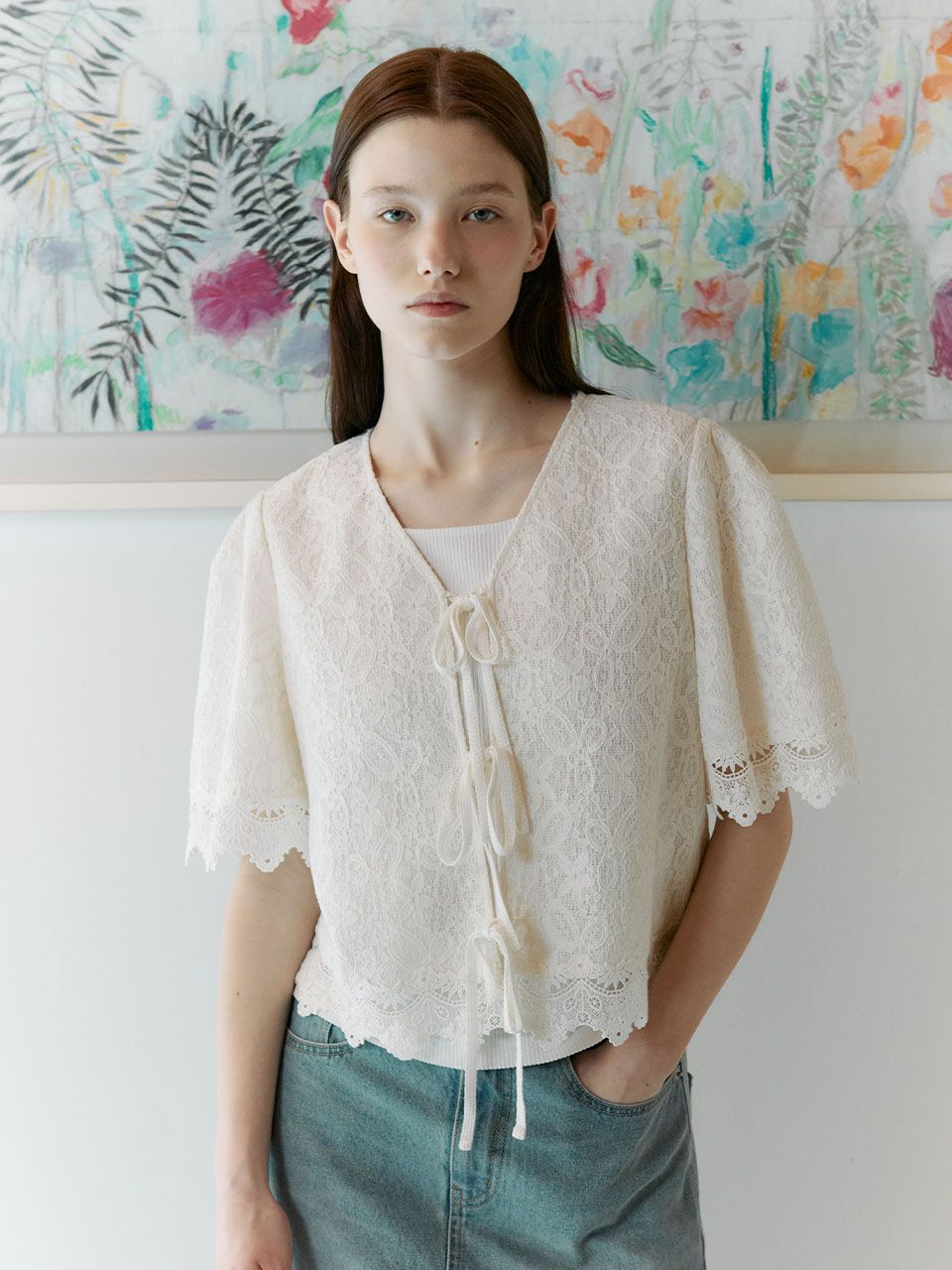 MUSINSA | VOCAVACA Lace Ribbon Jacket VC2533JK405M_2color