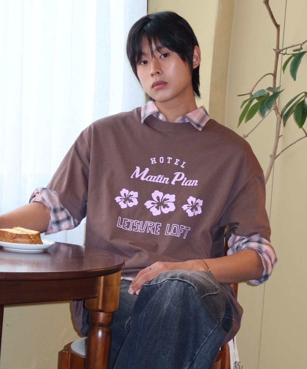 MUSINSA | MARTIN PLAN Bloom Stay Half T- BROWN