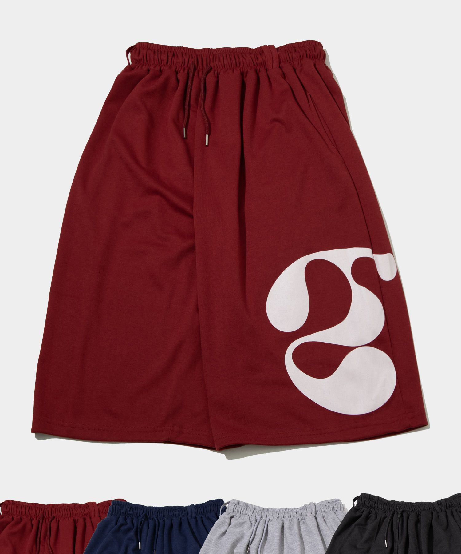 MUSINSA公式 | SOME PLACE Comfort Logo Wide Button Banding Terry Bermuda Half Pants _ 4COLOR