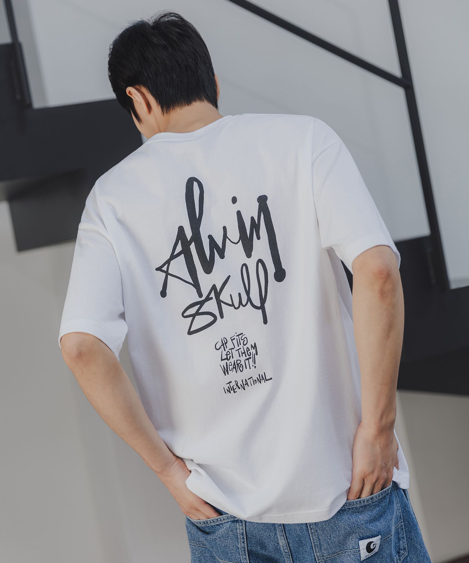 MUSINSA | ALVINCLO Logo Graphic Overfit Short Sleeve T-shirt AST4727 (2 ...