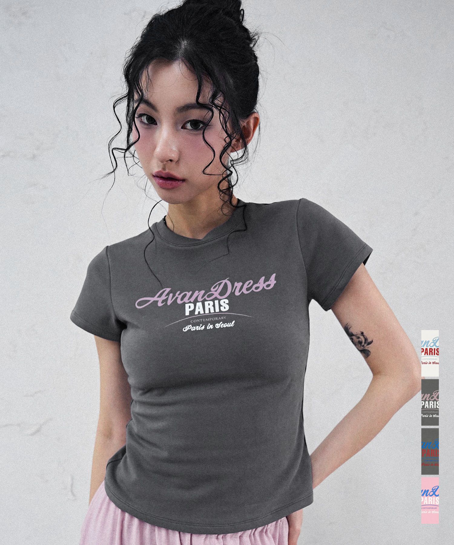 MUSINSA公式 | AVANDRESS Aloha Crop T-shirt - 4COL