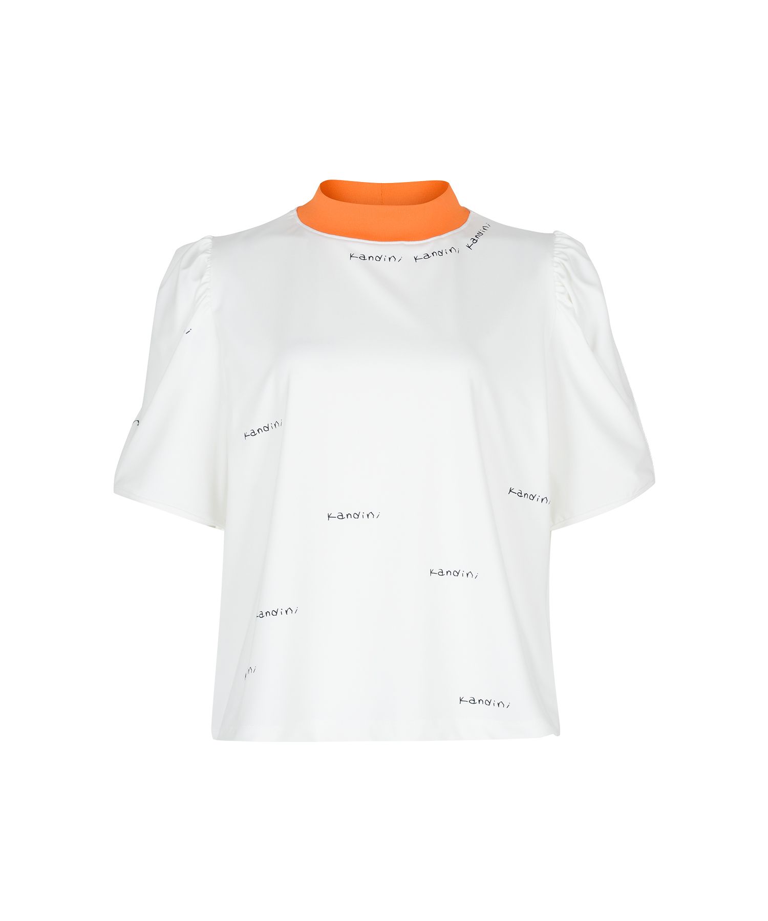 MUSINSA | KANDINI Orange Bridge Half Neck T-Shirt