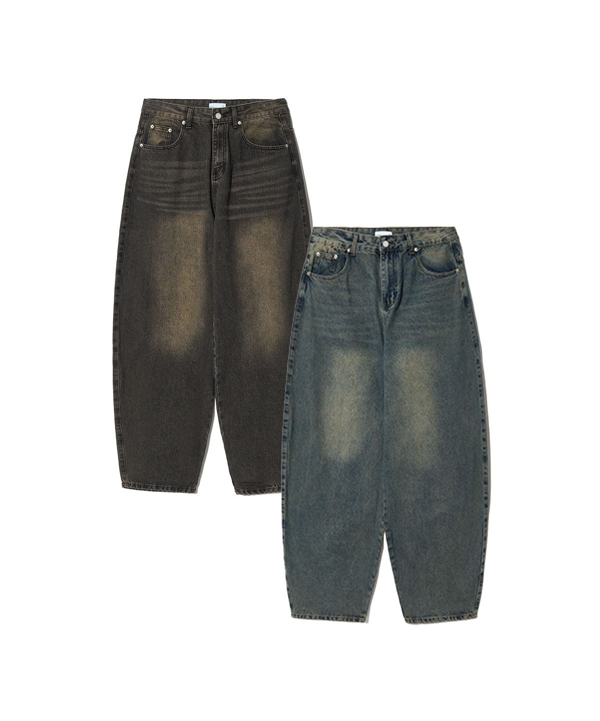MUSINSA公式 | STANDARDERROR 87-STAN047 Balloon fit washed wide denim ...