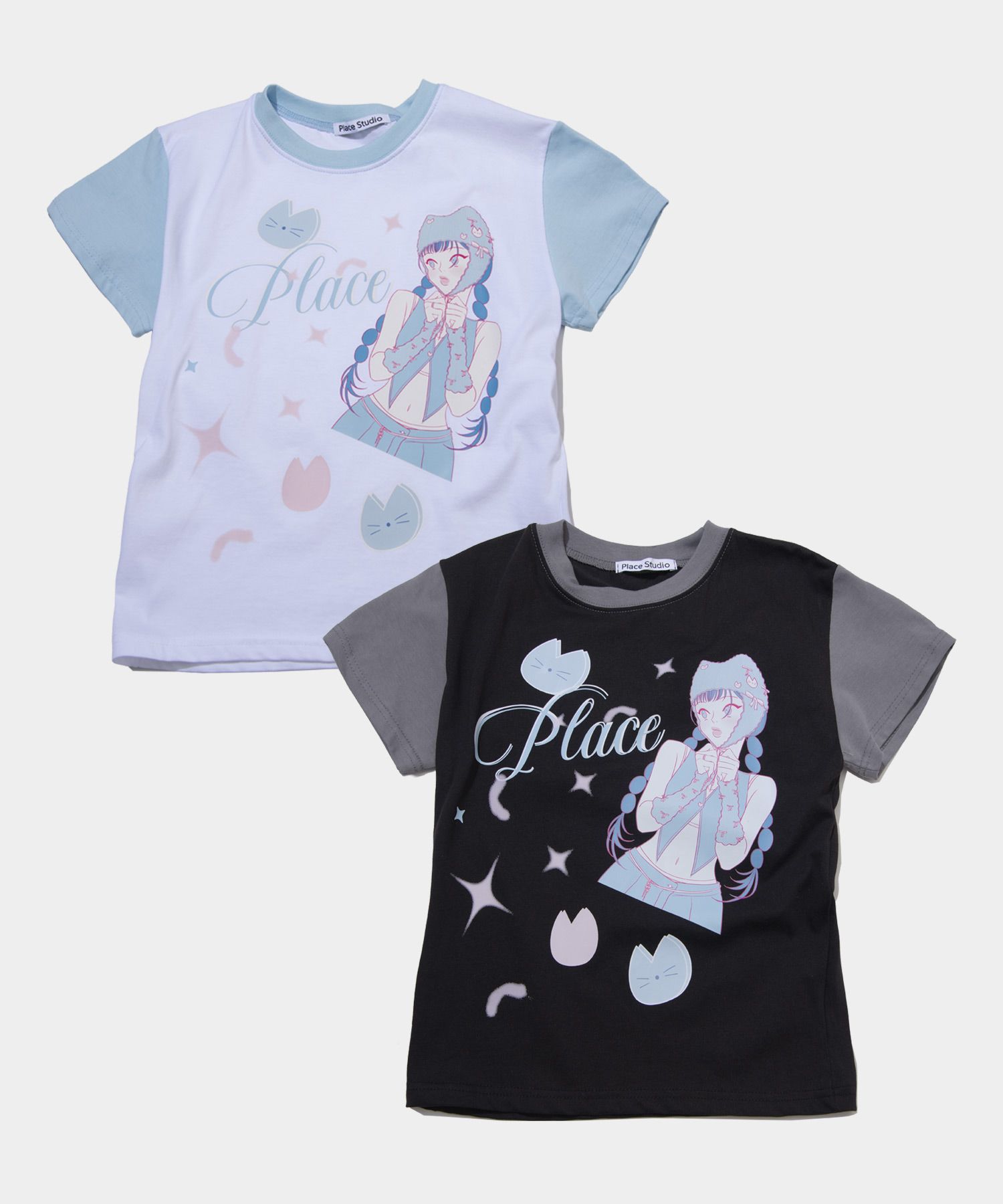 MUSINSA | PLACE STUDIO [193STUDIO] Shy Girl Top Crop Raglan Short ...