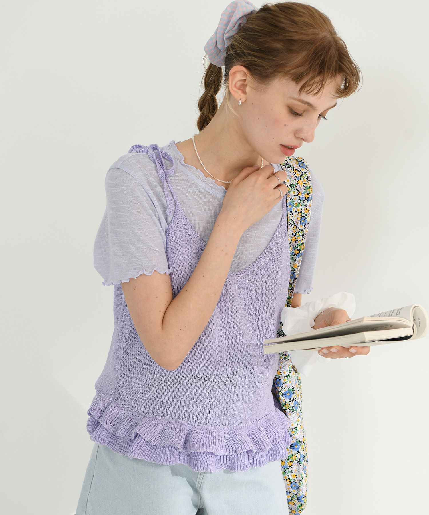 MUSINSA | PIGMENT Nijuri Ribbon Frill Vest/Vest (PBE04M-NVTW009)