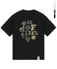 MUSINSA GRAVER UNISEX Camo END OF TIME Short Sleeve T shirt 4 Colors