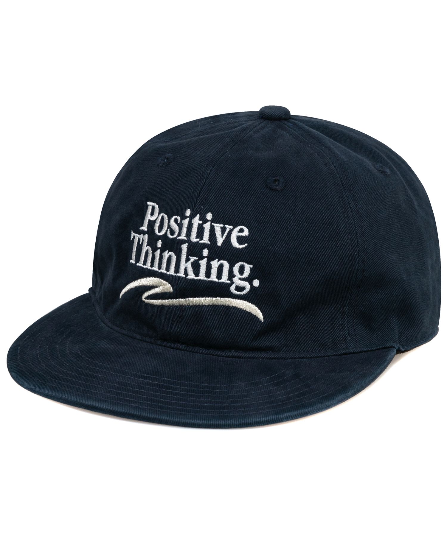 MUSINSA公式 | WICK Positive Thinking Smoke Wash Flat Cap-Navy