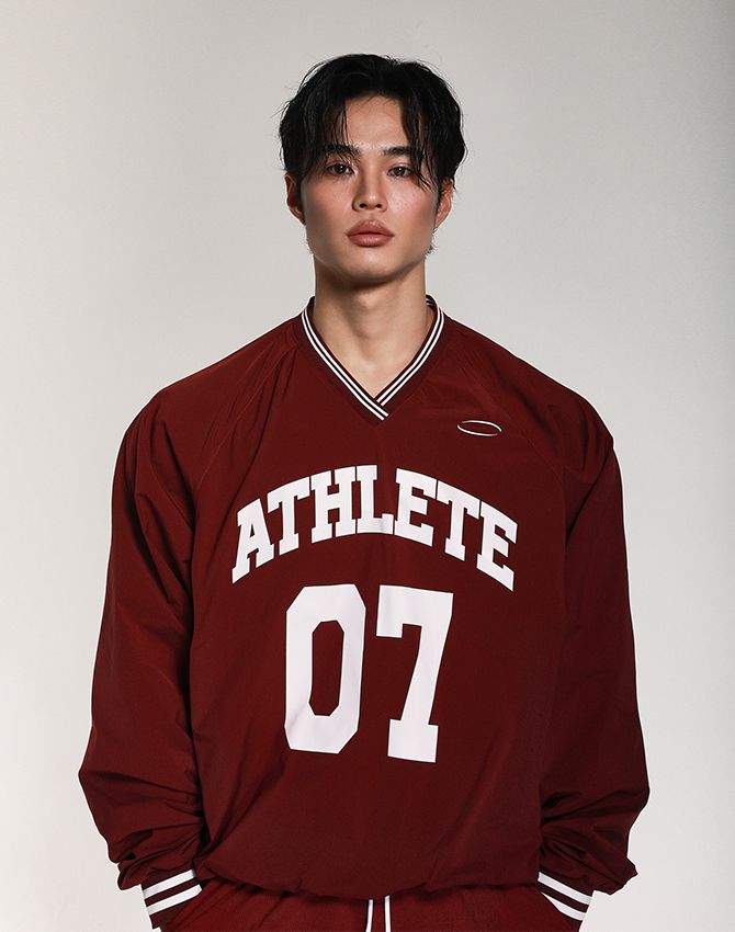 MUSINSA | RVD (07 Campaign) Track Overfit Windbreaker (Harvard Burgundy)