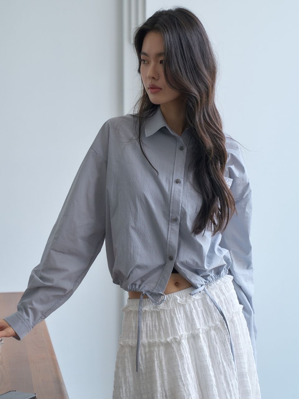 MUSINSA | LETOILE SHIRRING STRING SHIRT