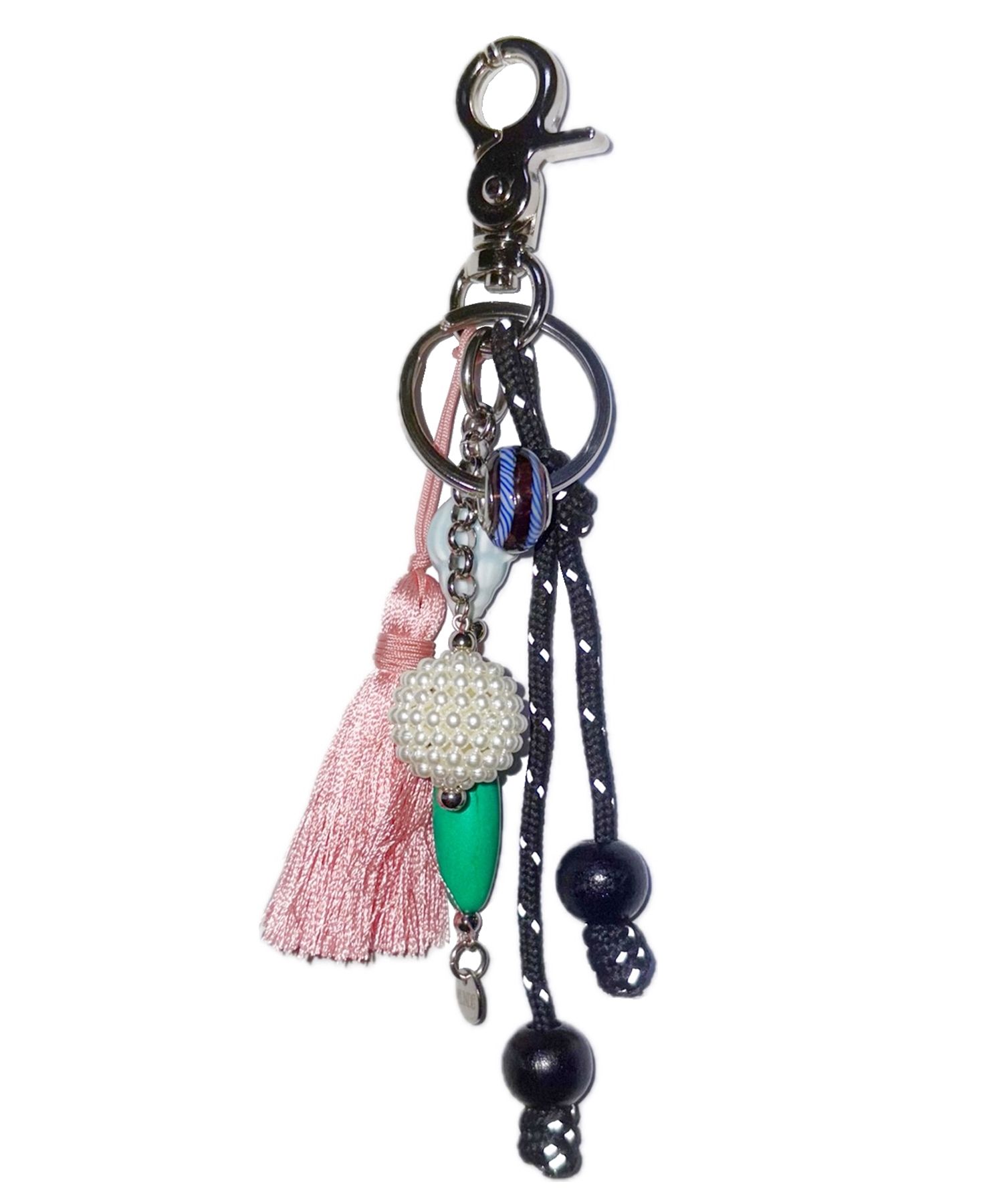 MUSINSA | RUNDS Shell Gemstone Keyring (Pink Mix)