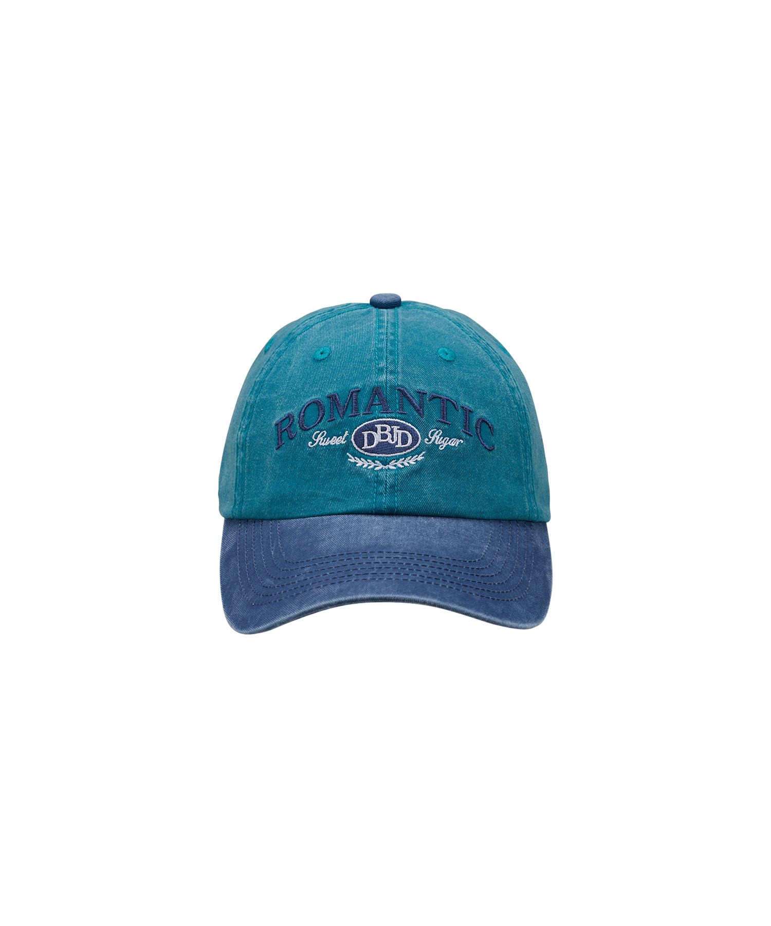 MUSINSA | DOUBLE JD Pigmented Color Block Ball Cap (Blue)