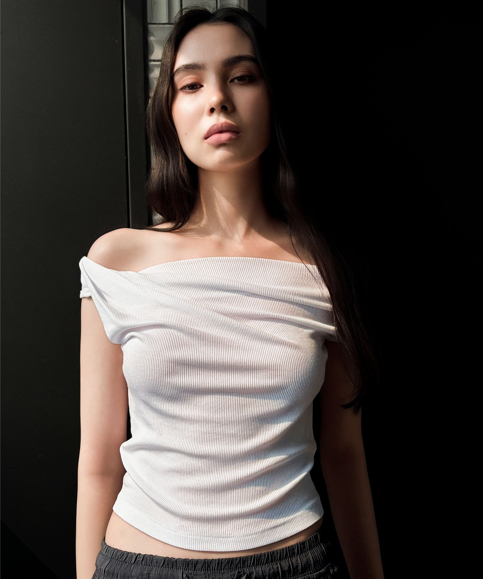 MUSINSA | DEAR,ME Twist Off Shoulder Top [White]